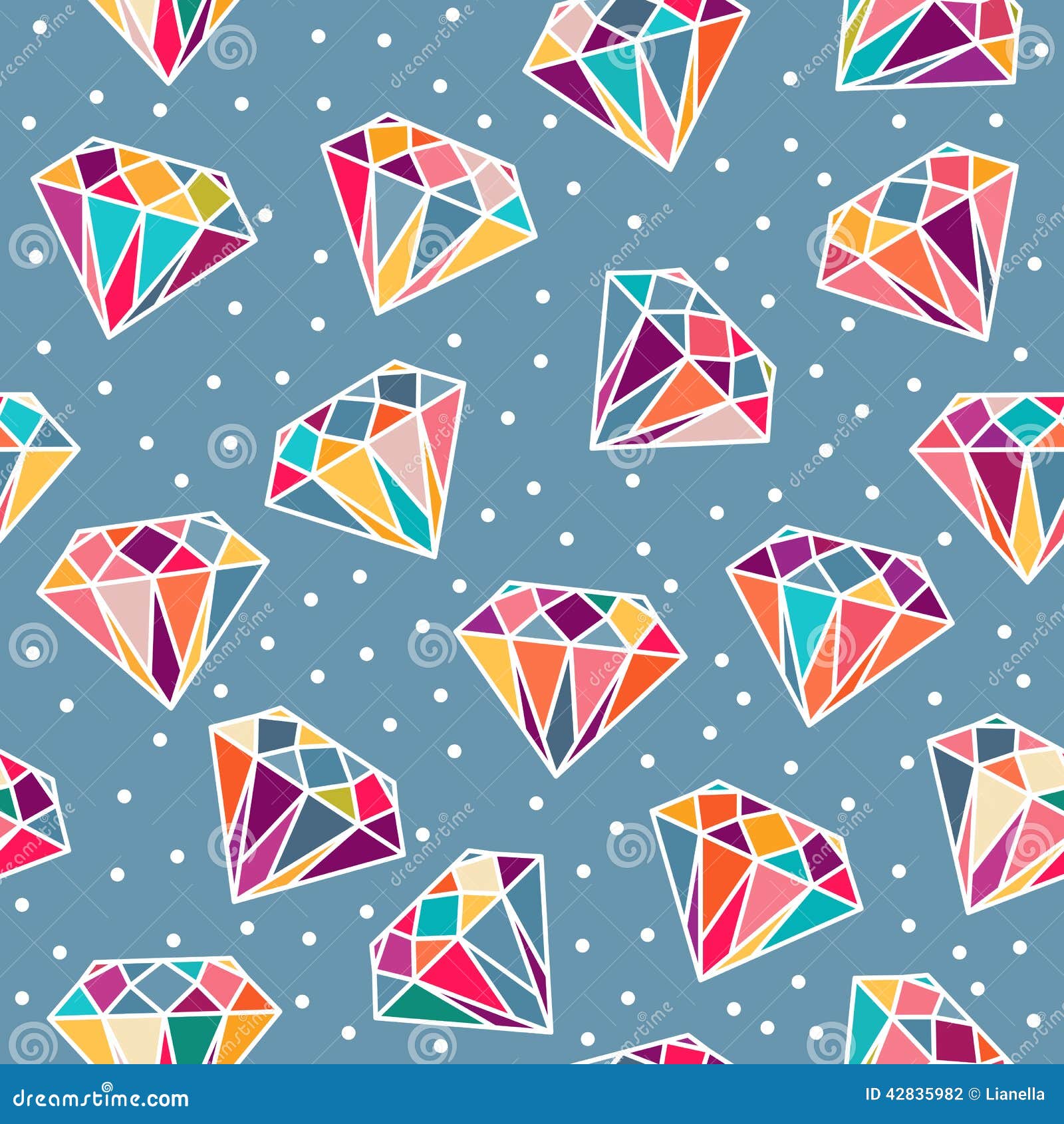 Seamless Pattern with Diamonds Stock Vector - Illustration of ...