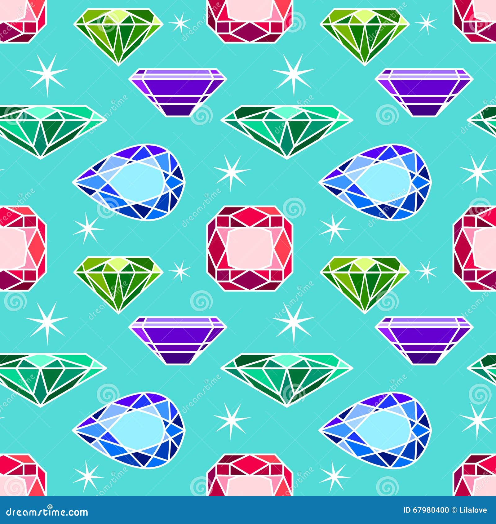 Seamless Pattern with Diamonds Stock Vector - Illustration of ...