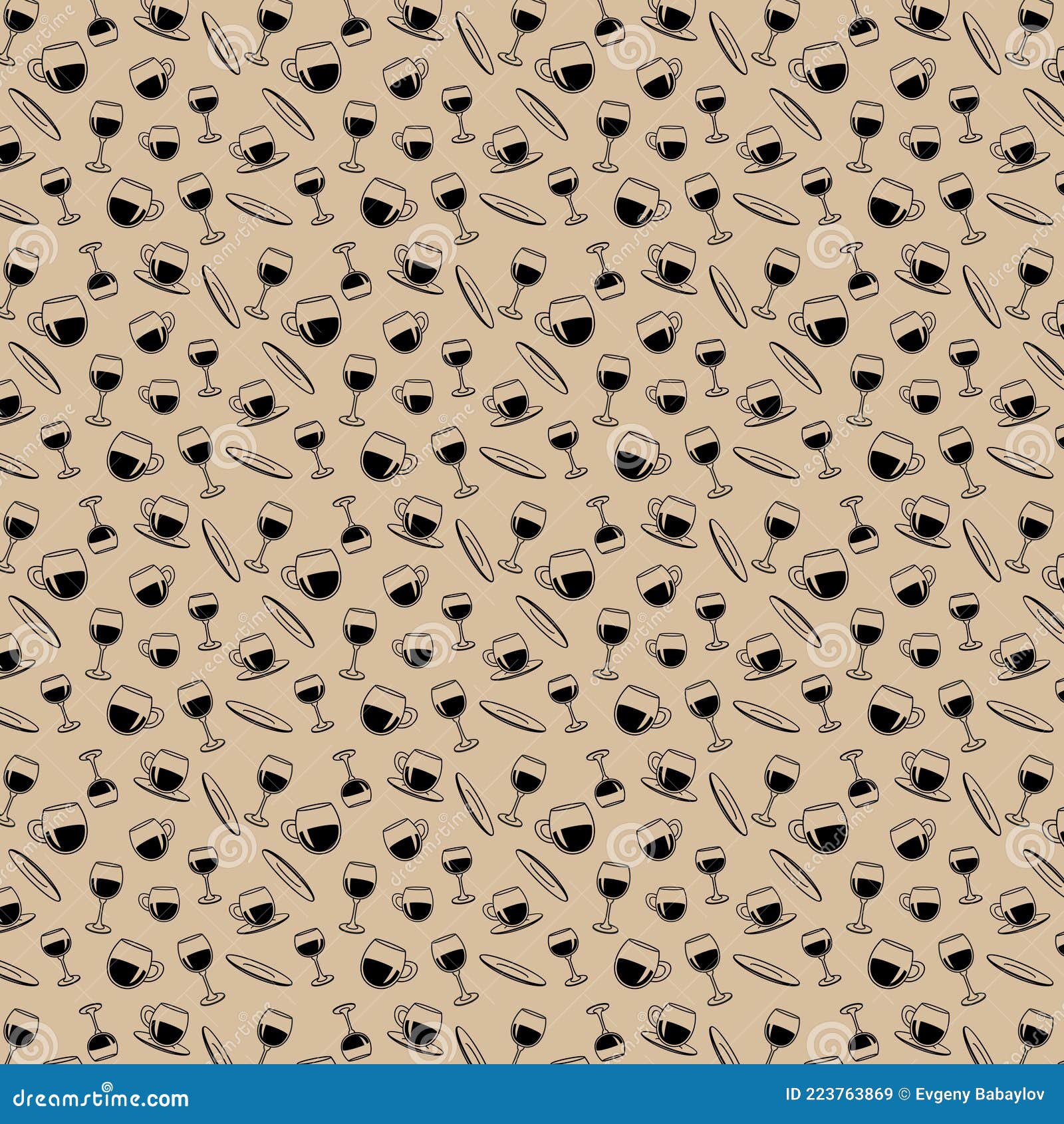 Seamless Pattern, Different Food of Different Cuisines of the World ...