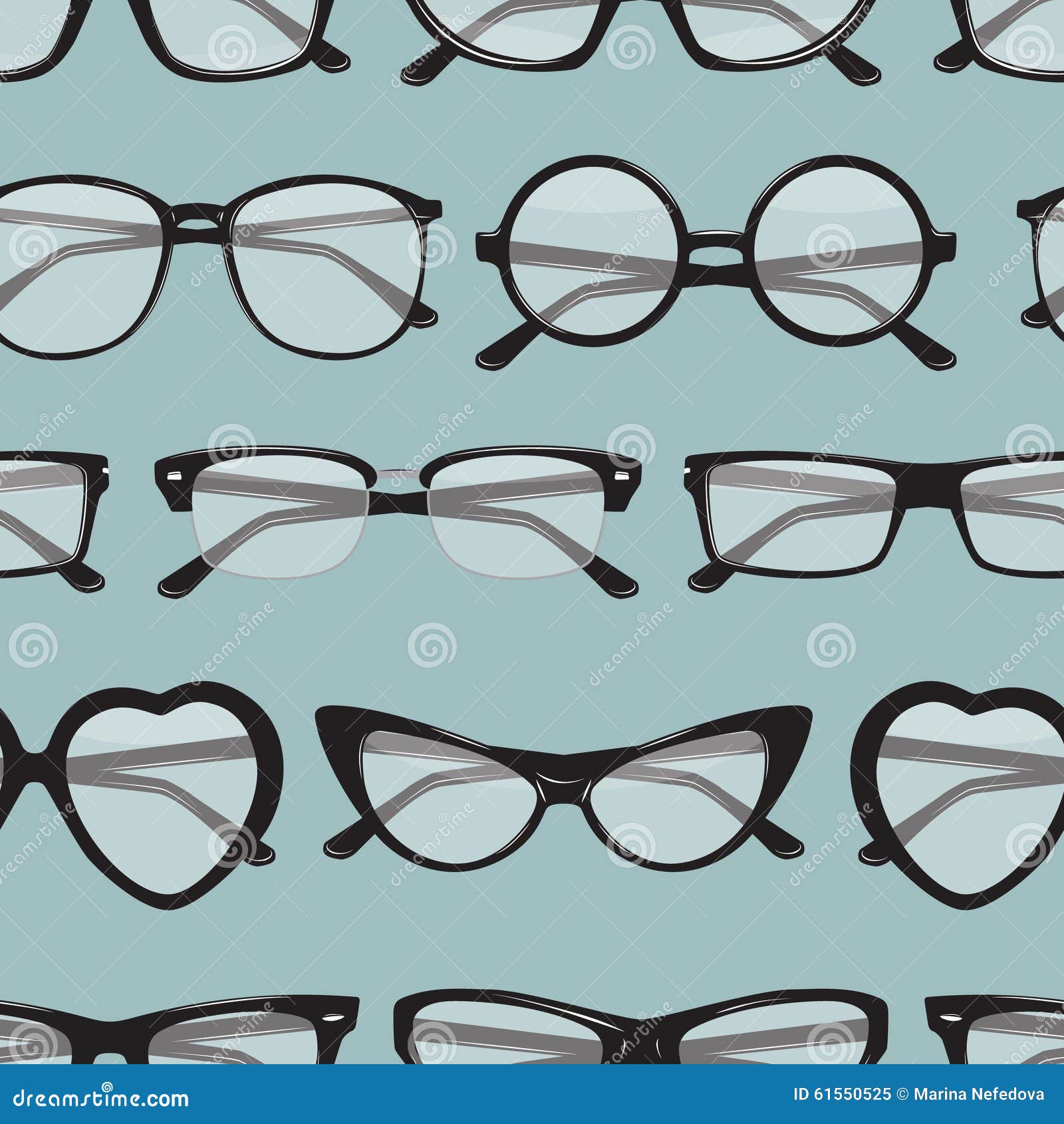 Seamless Pattern with Different Glasses Stock Illustration ...