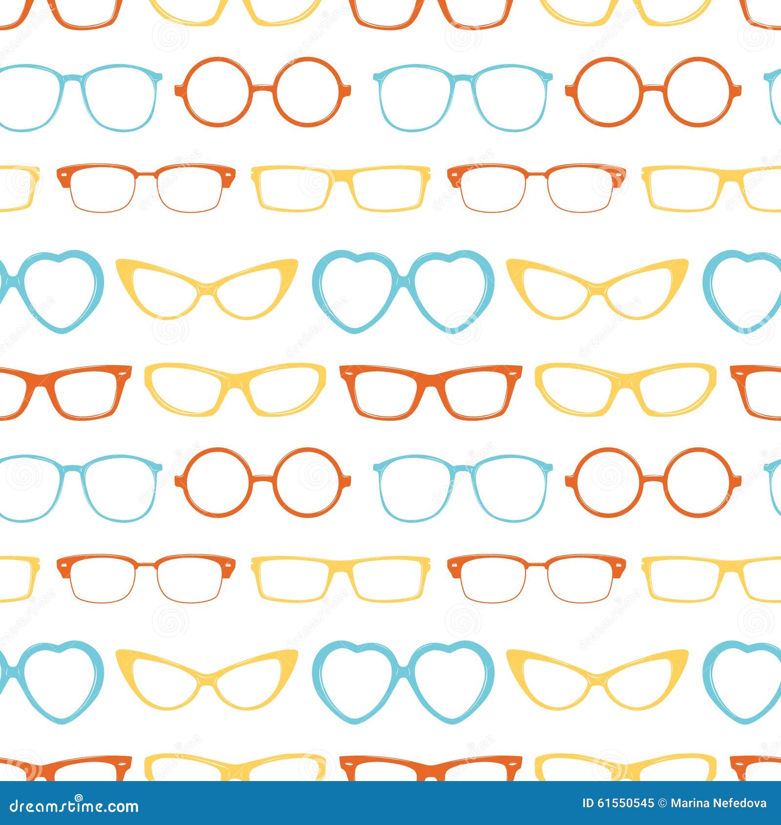 Seamless Pattern with Different Glasses Stock Illustration ...