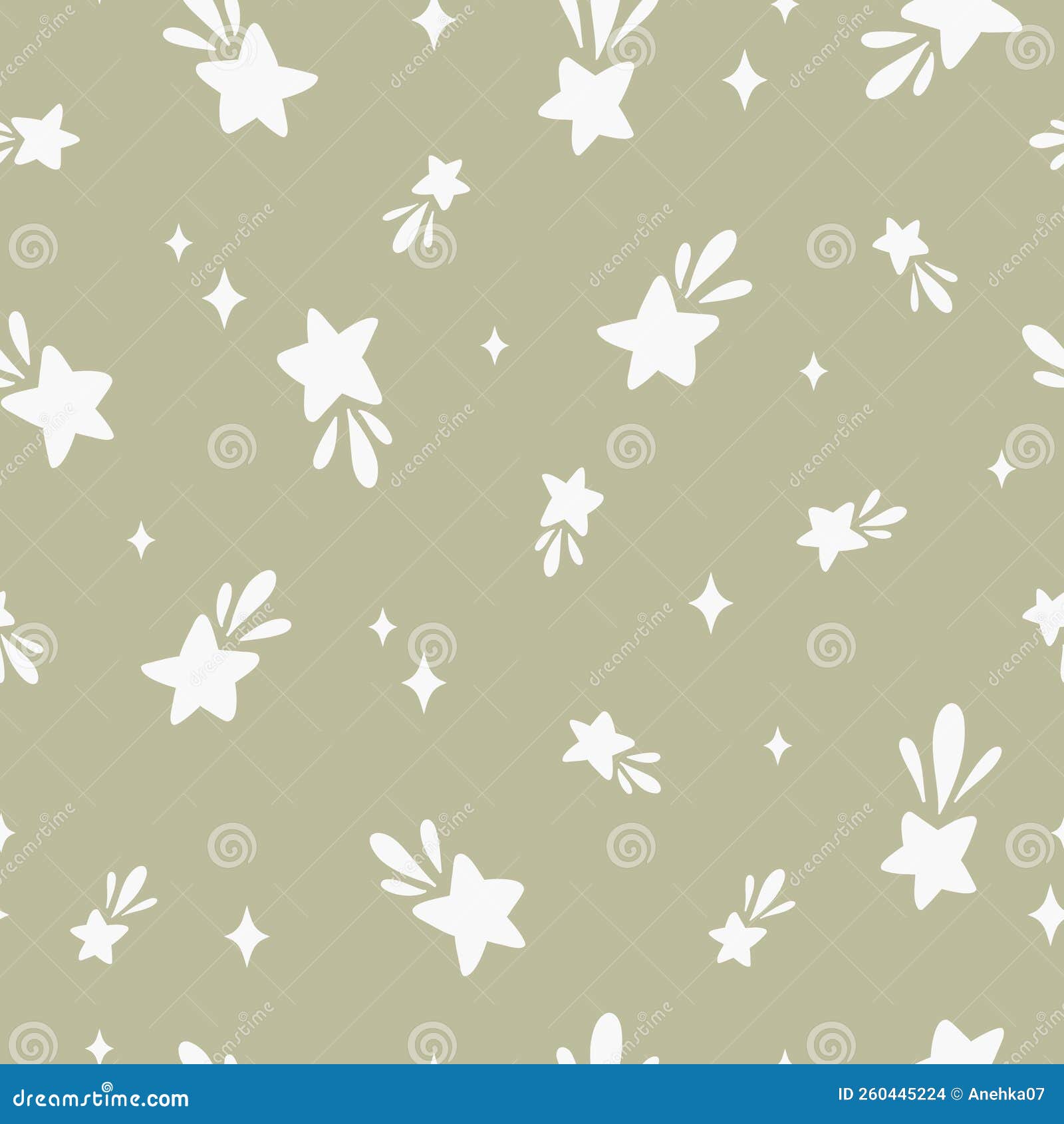Seamless Pattern with Different Stars. Creative Kids Texture for Fabric ...