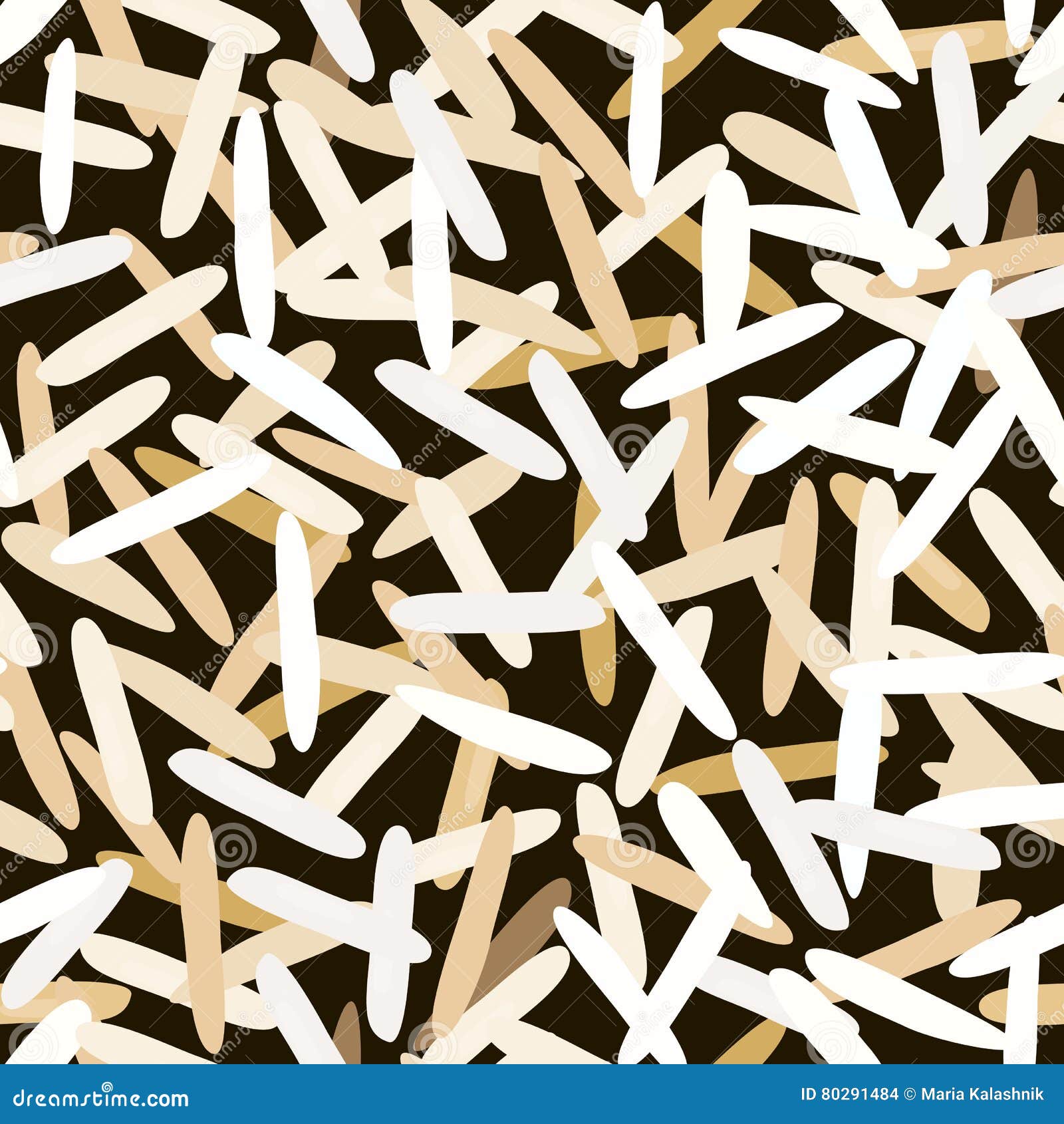 Seamless Pattern Different Types of Rice Stock Illustration ...