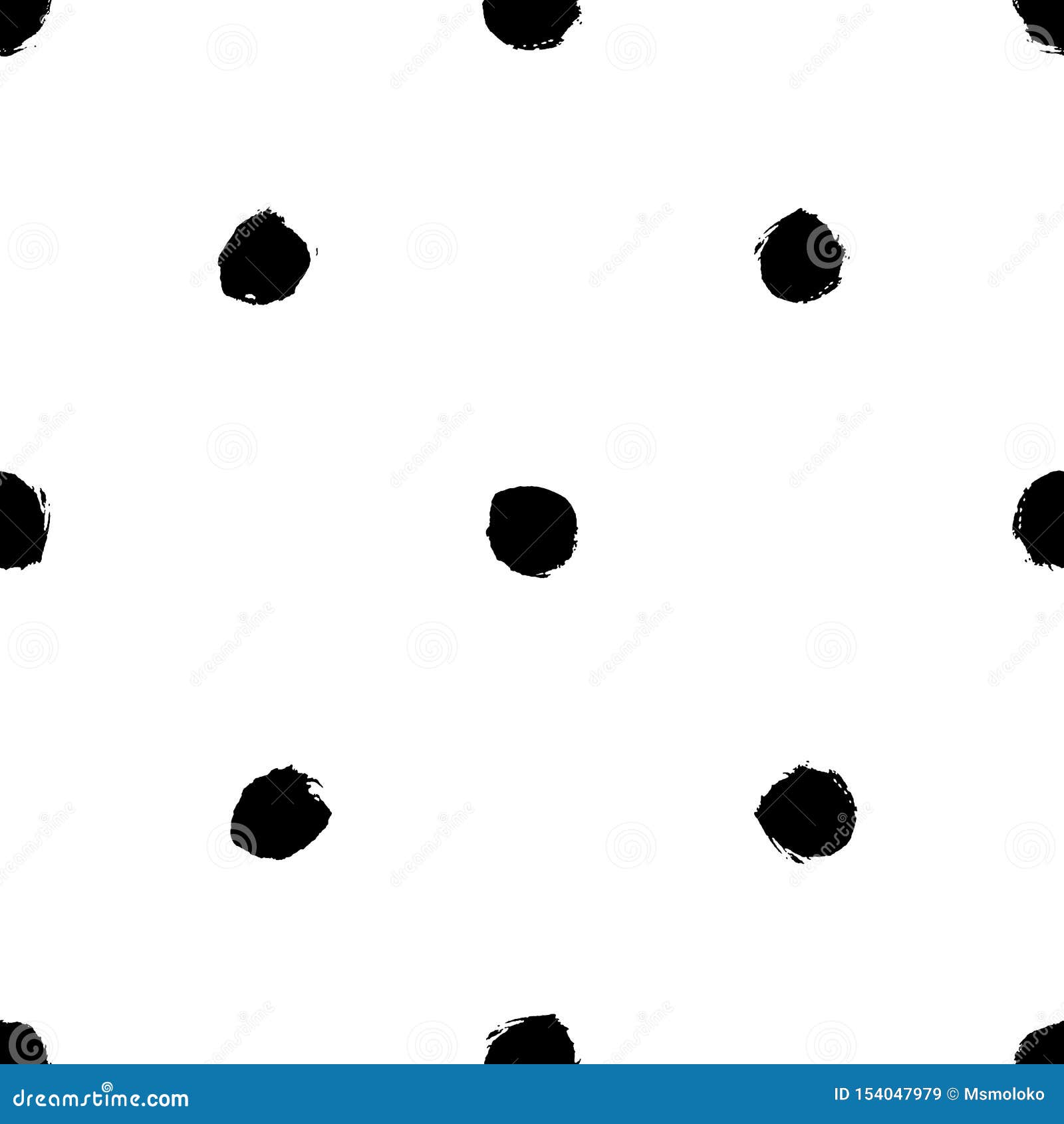 Seamless Pattern with Distressed Dry Brush Dots Stock Vector ...