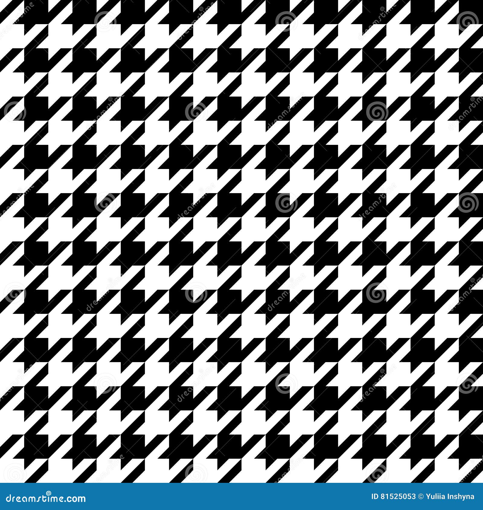 Seamless Pattern with Dogstooth Abstract Vector Background Black and ...