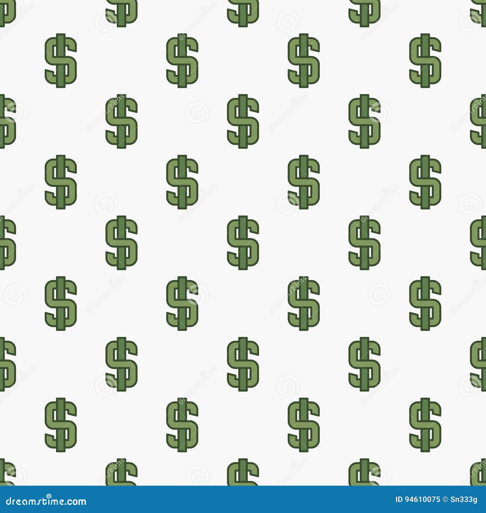 Seamless Pattern with Dollar Sign Stock Vector - Illustration of ...