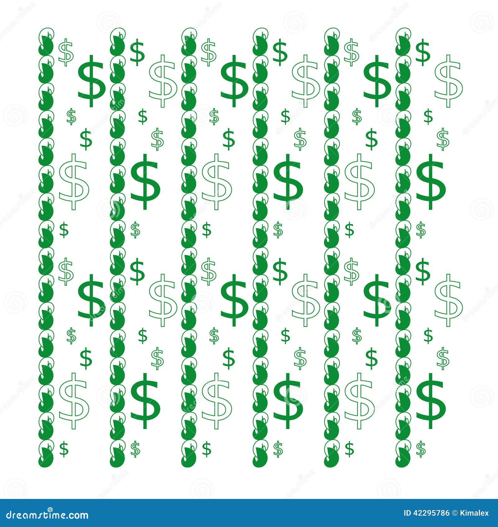 Seamless Pattern with Dollars Stock Vector - Illustration of ornament ...
