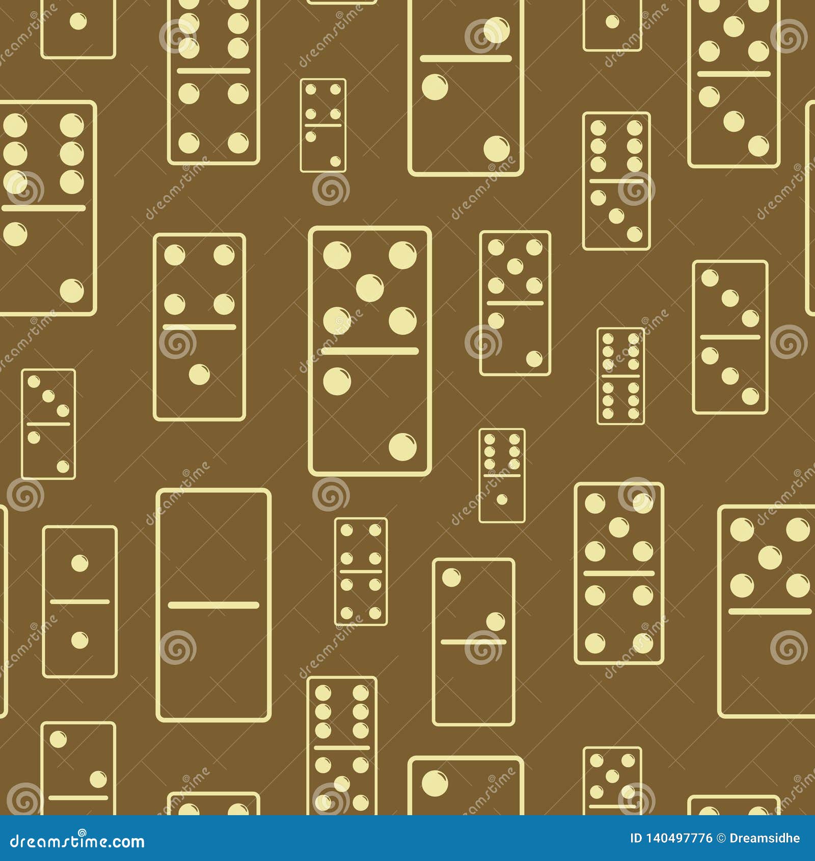 Seamless Pattern with Dominoes Stock Vector - Illustration of symbol ...