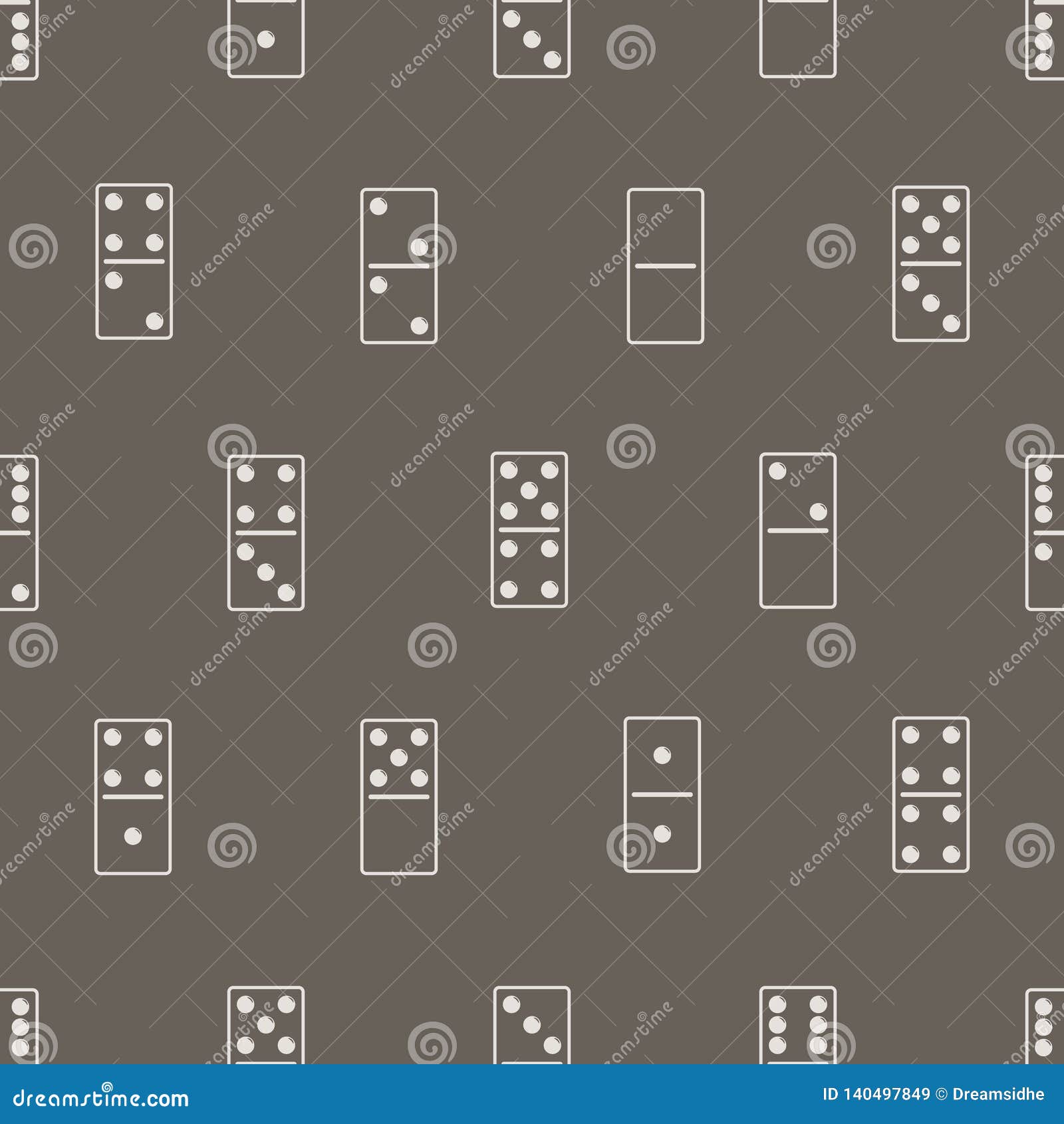 Seamless Pattern with Dominoes Stock Vector - Illustration of board ...