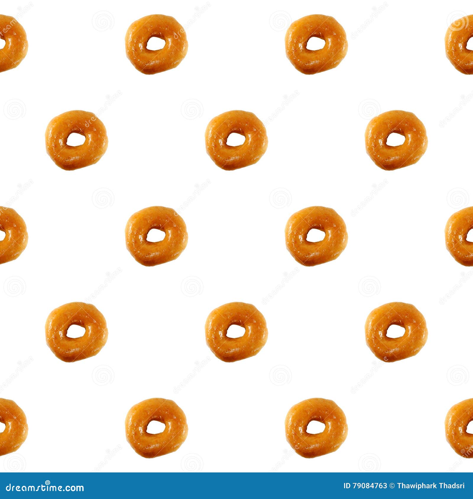 Seamless Pattern of Donut on White Background Stock Image - Image of ...