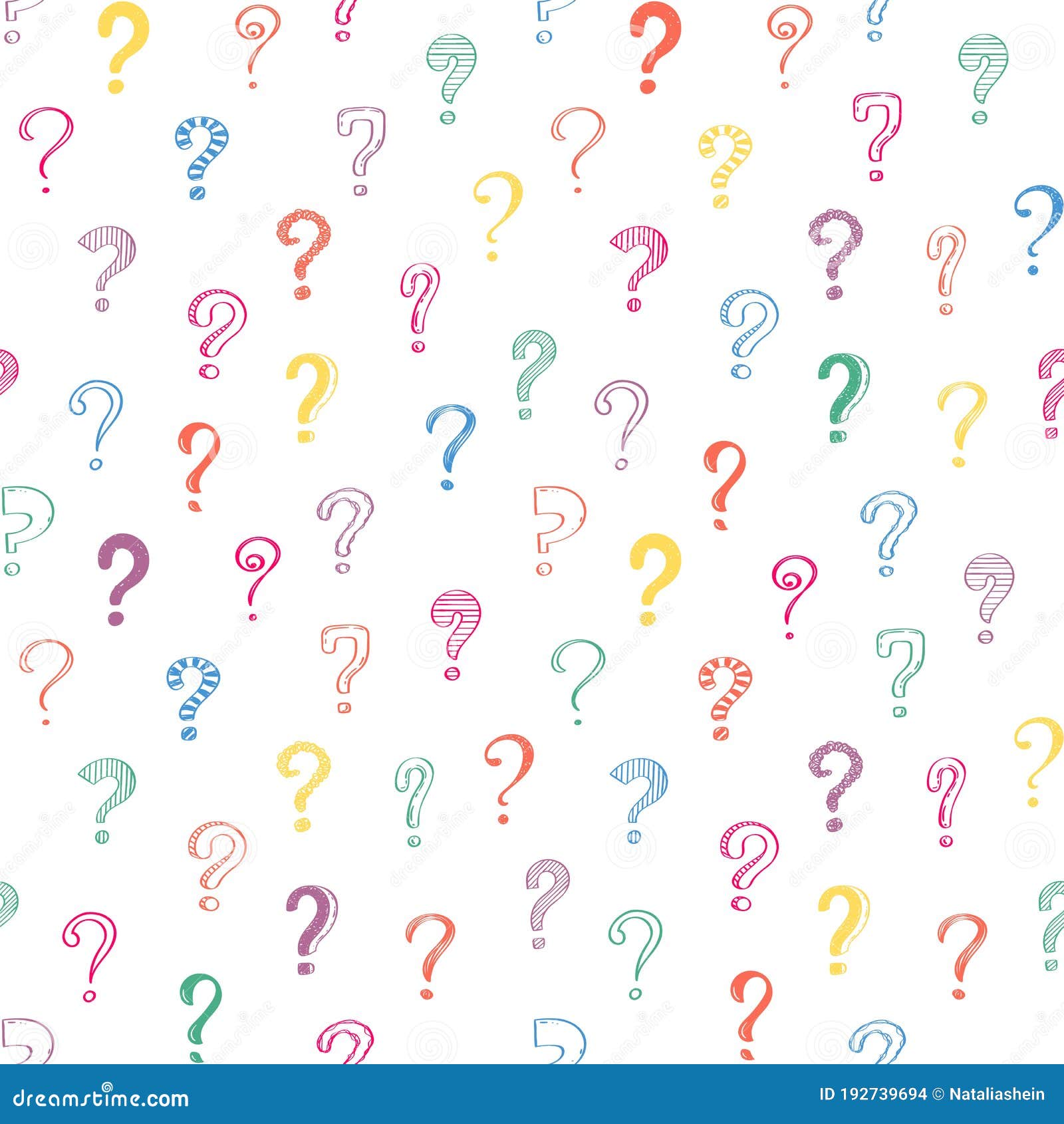 A Drawn Question Mark. Question Symbol. Hand-drawn Interrogation Icons ...