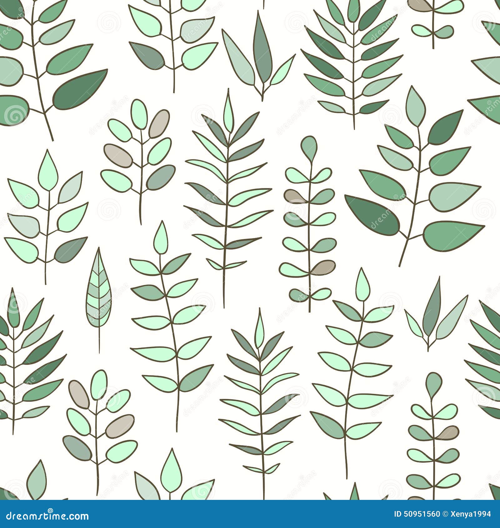 Seamless Pattern with Doodle Herbs and Flowers Stock Vector ...