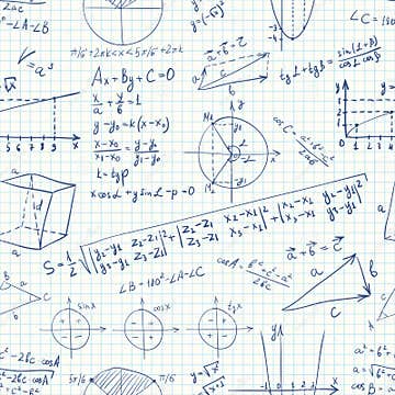 Seamless Pattern with Doodle Math Symbols Stock Vector - Illustration ...