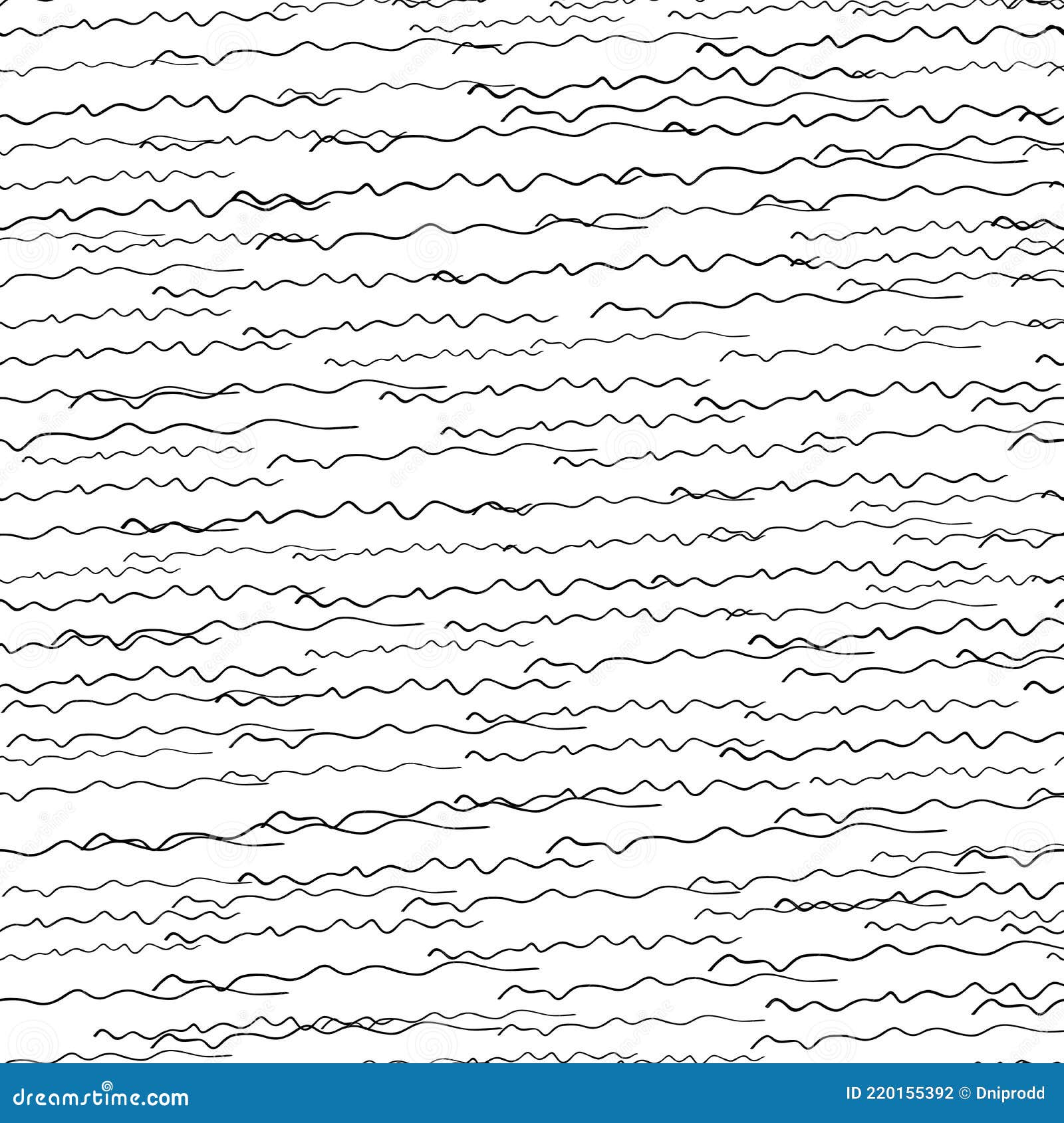 Seamless Pattern with Doodle Wavy Lines Stock Vector - Illustration of ...