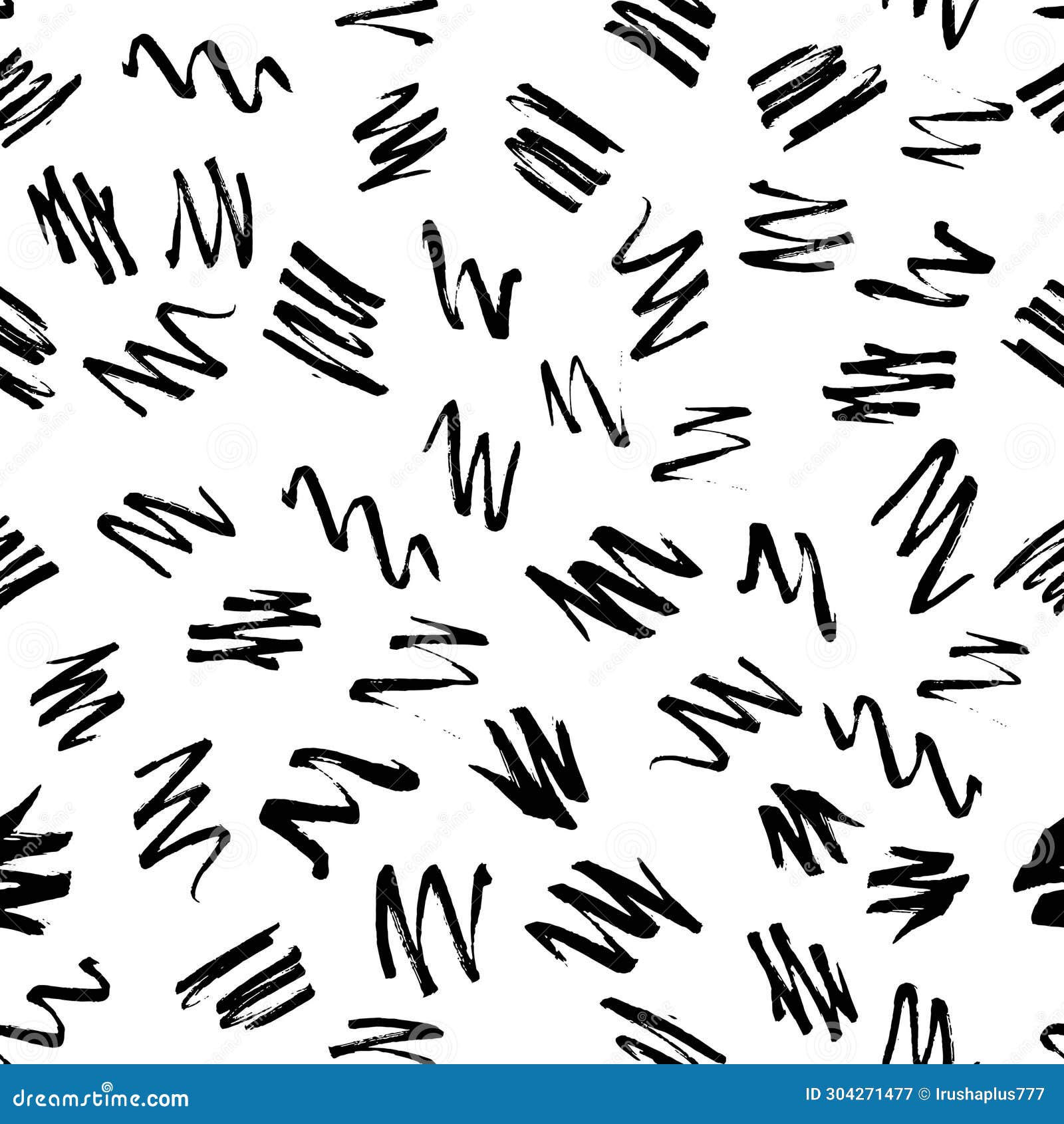 Thick Marker Lines Based Contorted Texture, In Black On White Base ...