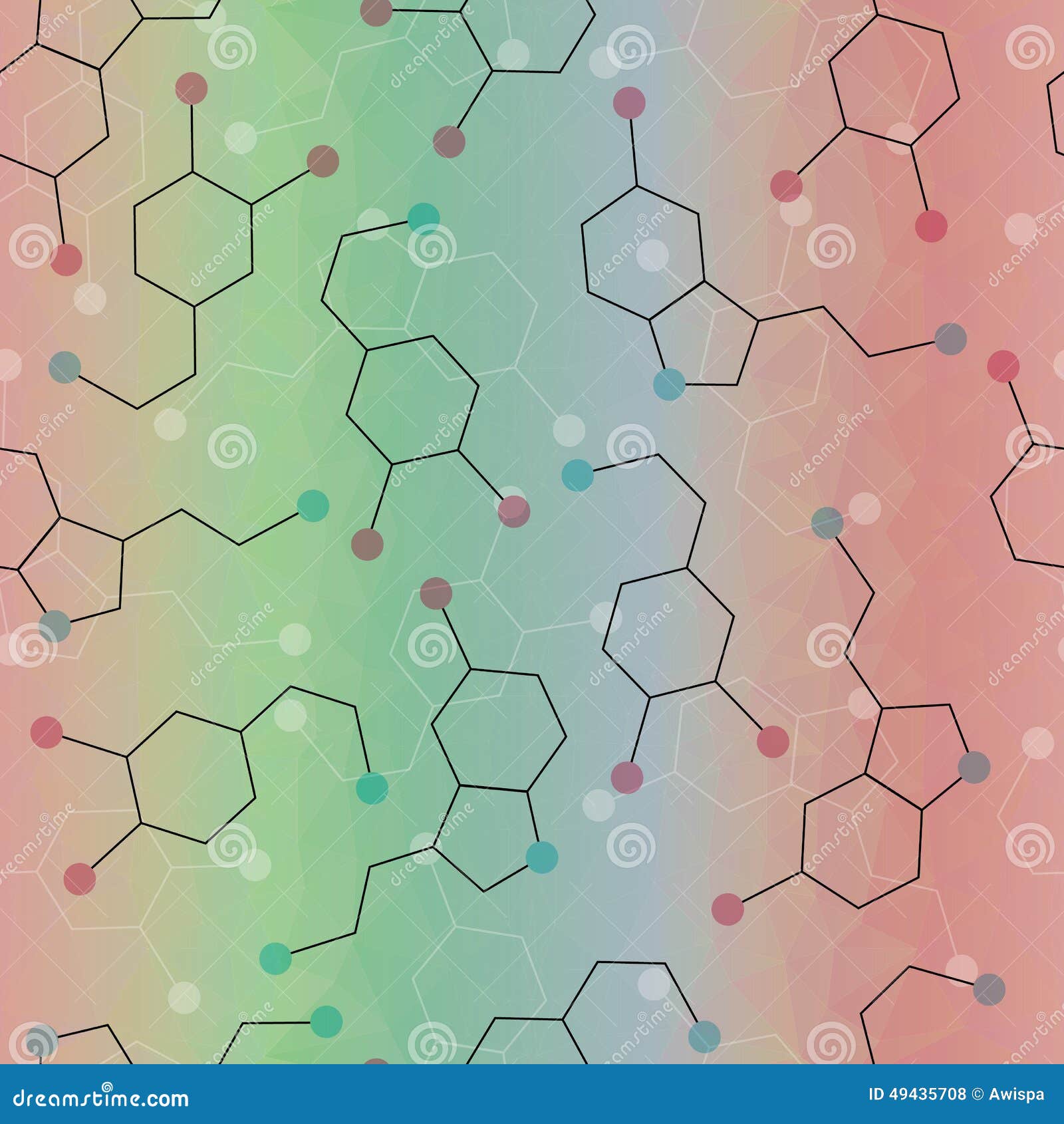 Seamless Pattern with Dopamine and Serotanin Stock Vector ...