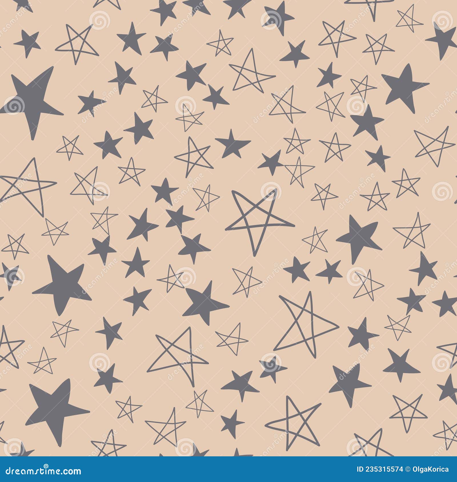 Seamless Pattern, Dot Star Starfall, Vector Illustration Design with ...