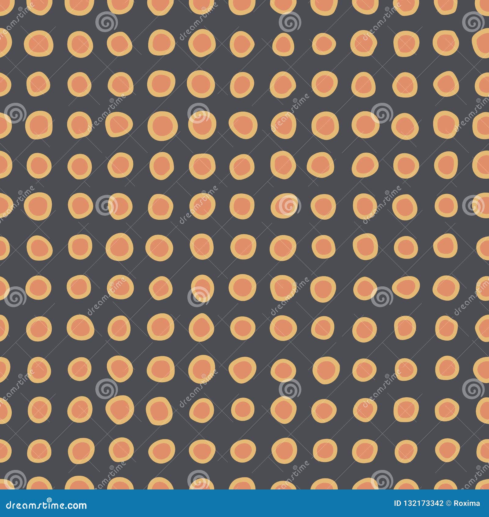 Seamless Pattern of Rings of Irregular Shape. Stock Vector ...