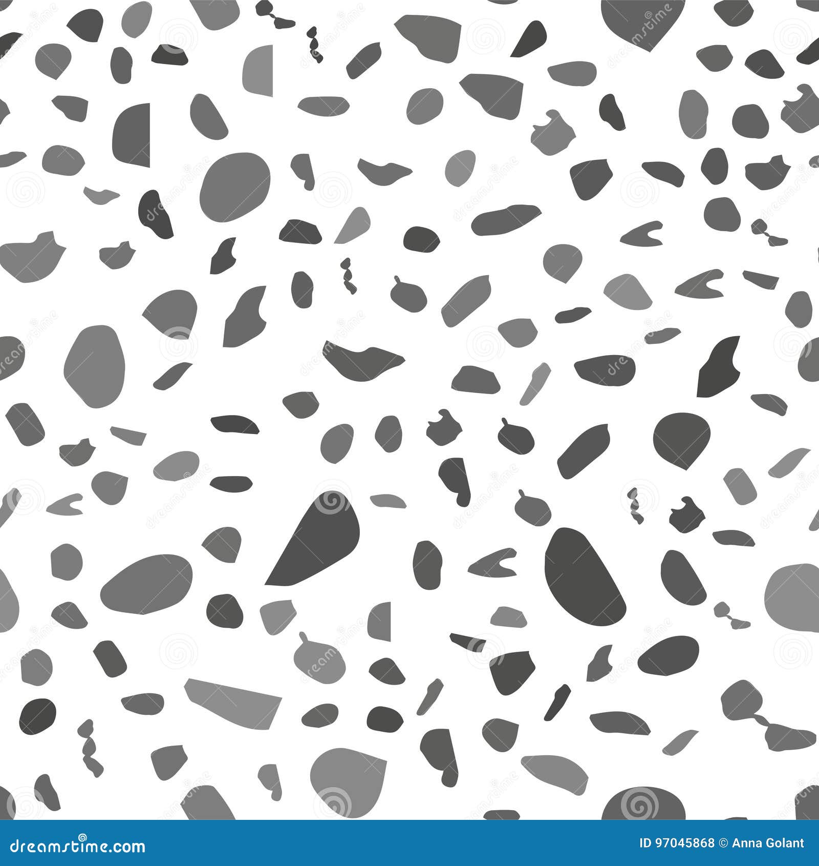 Seamless Pattern with Dots, Uneven, Irregular Circles, Spots, Vector ...