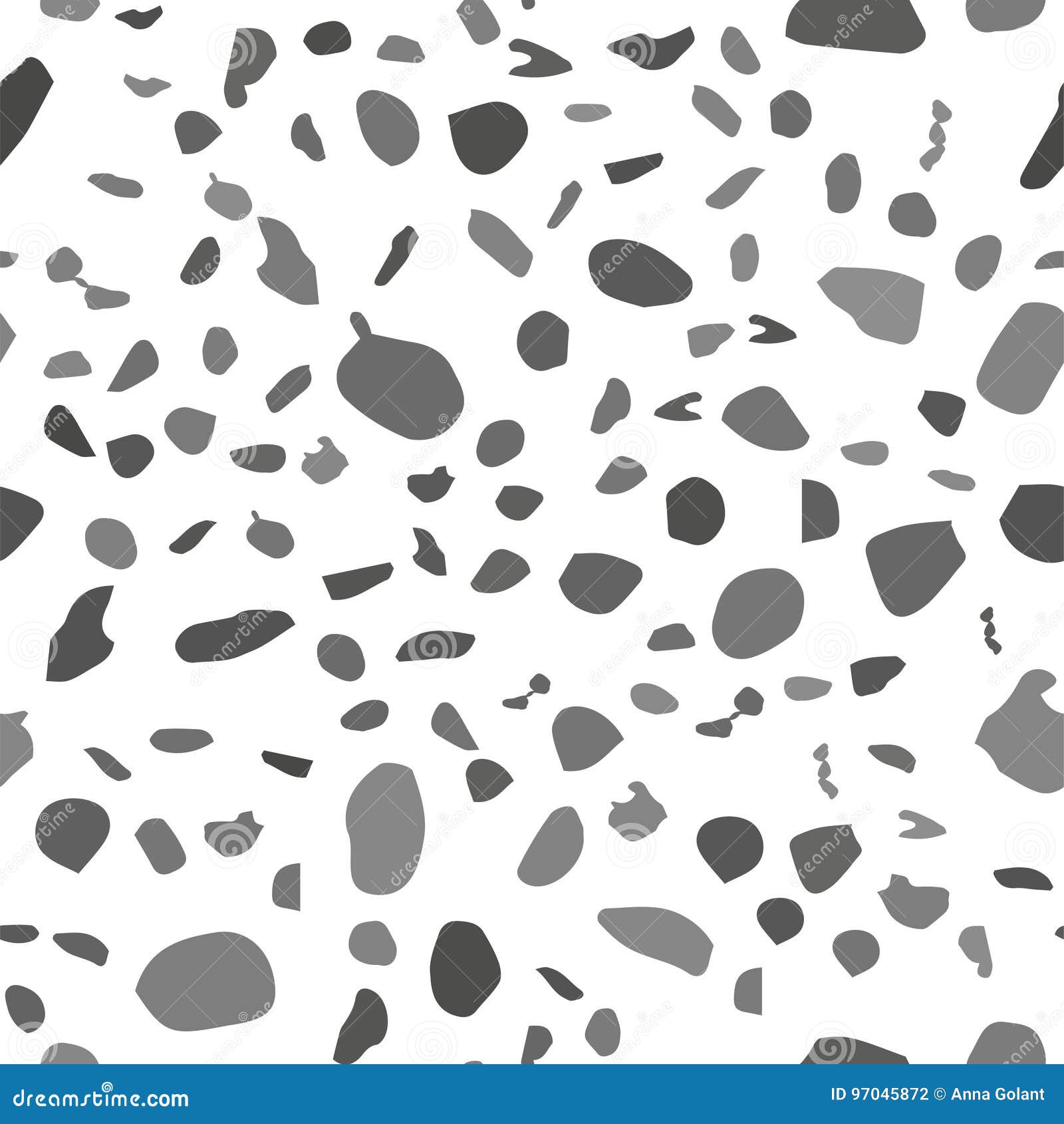 Seamless Pattern with Dots, Uneven, Irregular Circles, Spots, Vector ...