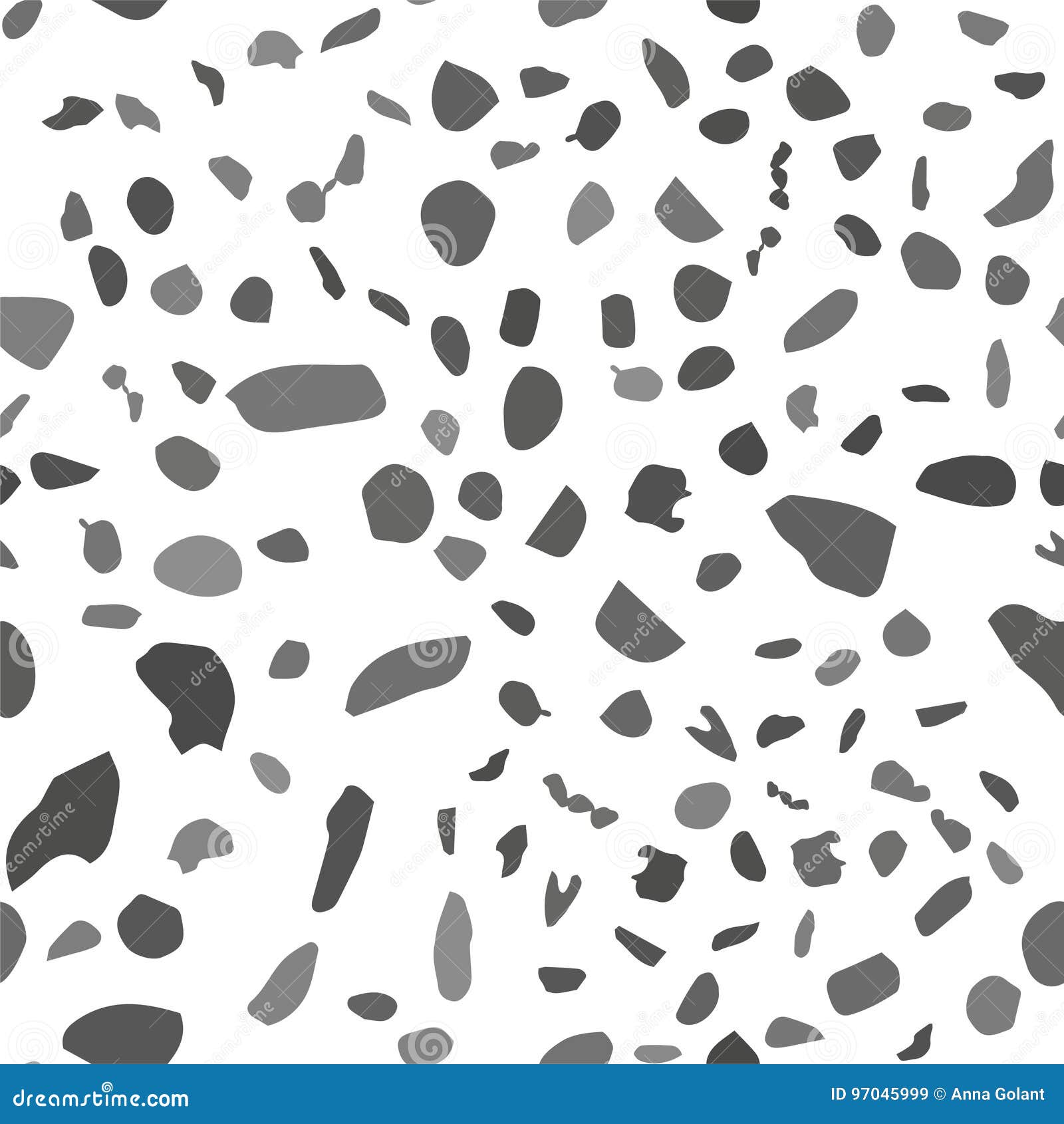 Seamless Pattern with Dots, Uneven, Irregular Circles, Spots, Vector ...