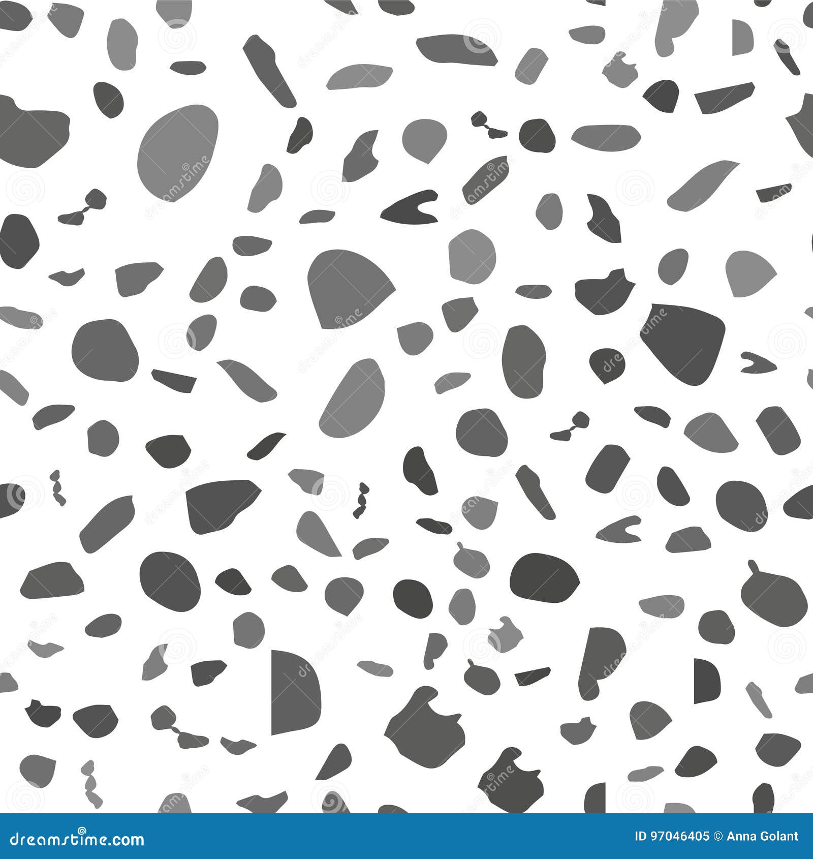 Seamless Pattern with Dots, Uneven, Irregular Circles, Spots, Vector ...