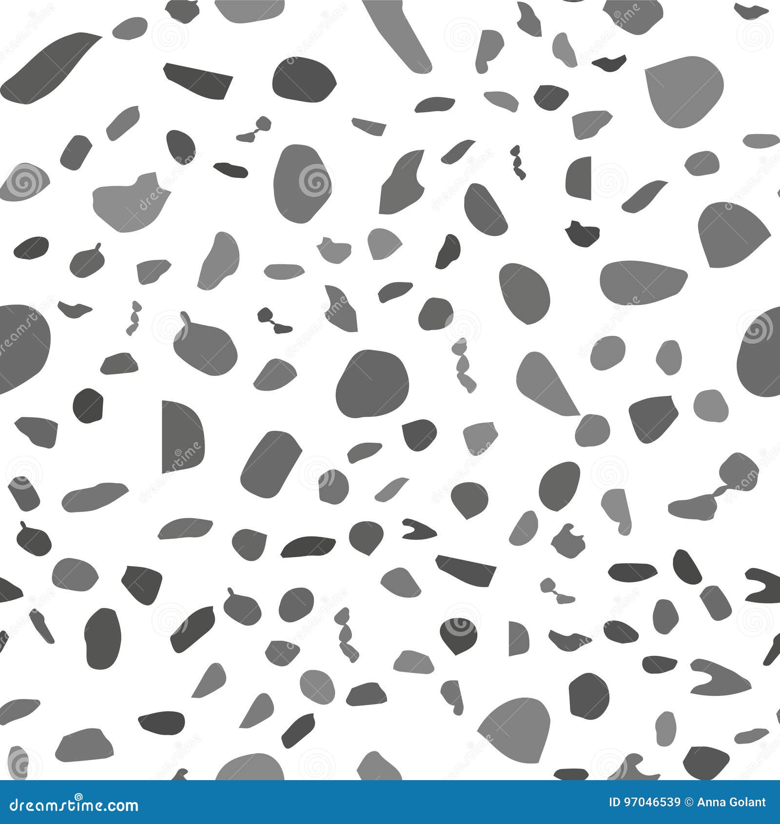 Seamless Pattern with Dots, Uneven, Irregular Circles, Spots, Vector ...
