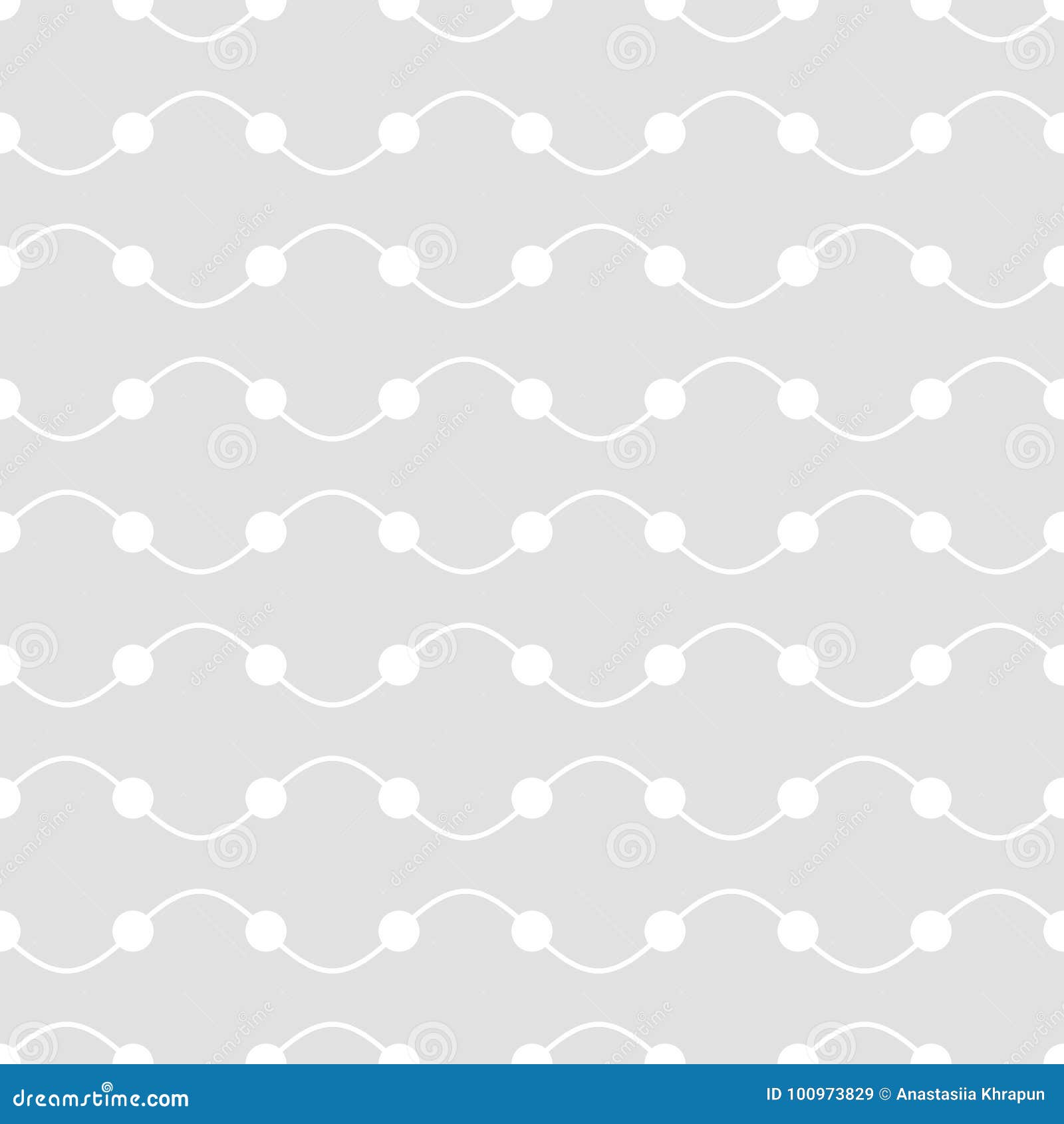 Seamless Pattern of Dots and Wavy Lines. Geometric Background Stock ...