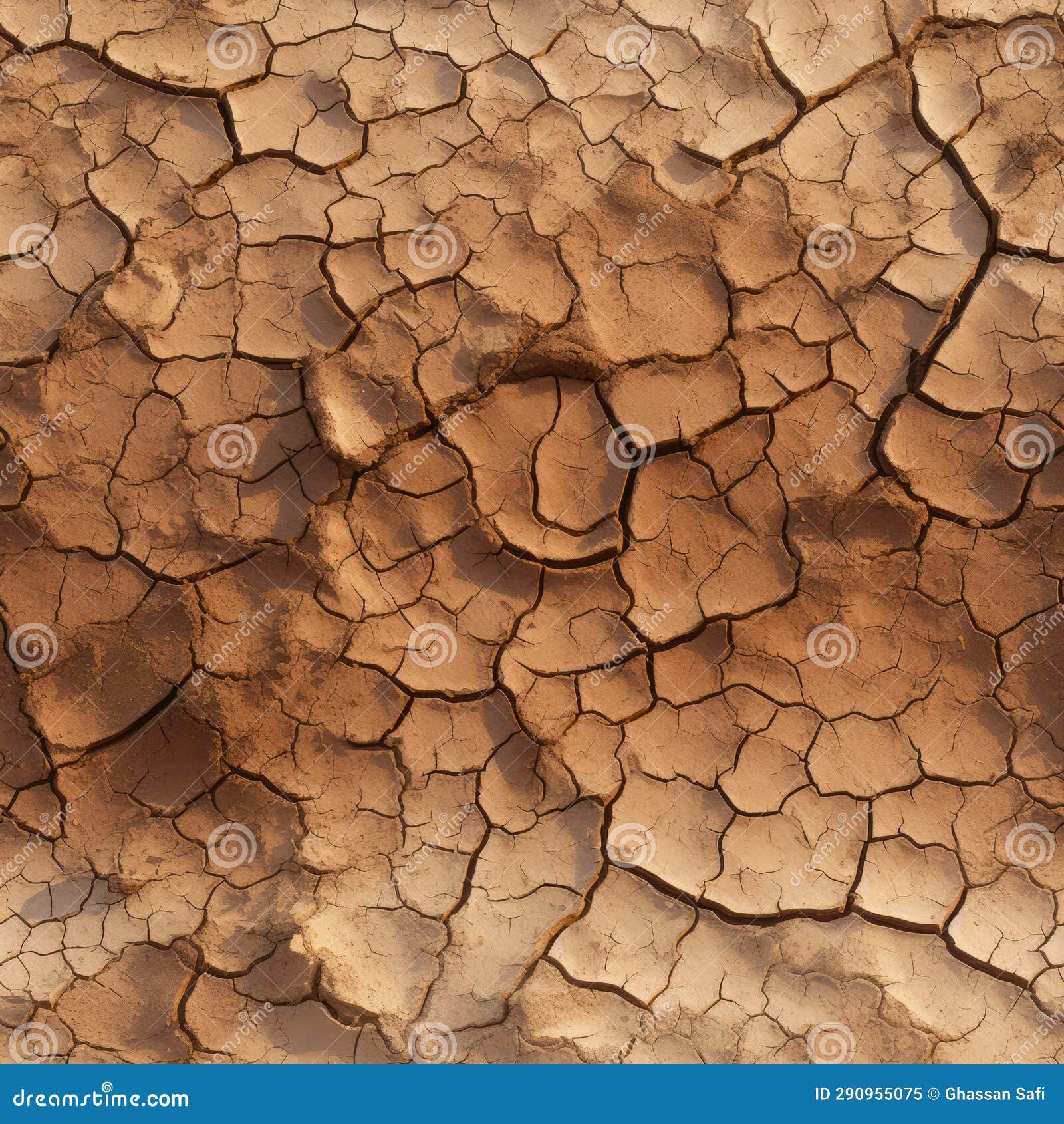 A Seamless Pattern of Dry Patch of Soil. Stock Illustration ...