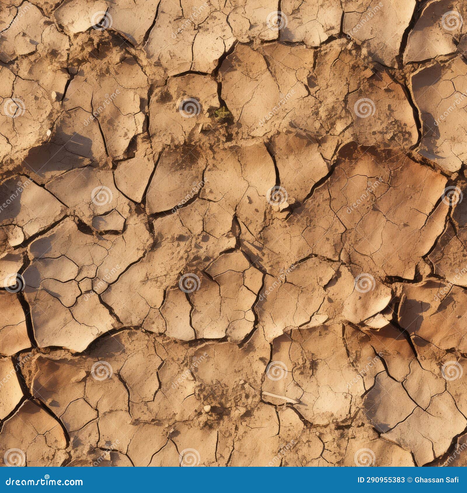 A Seamless Pattern of Dry Patch of Soil. Stock Illustration ...