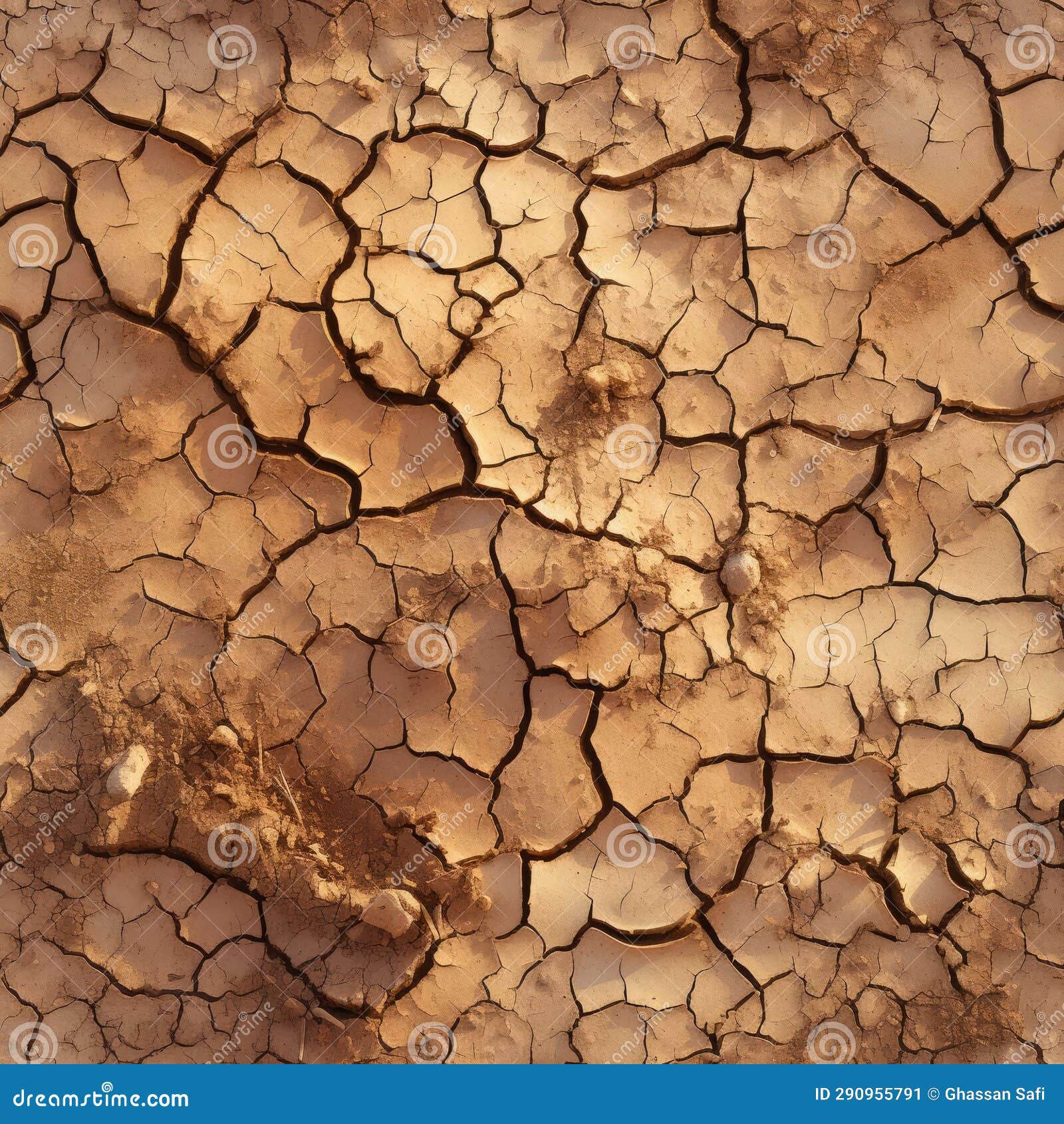 A Seamless Pattern of Dry Patch of Soil. Stock Illustration ...