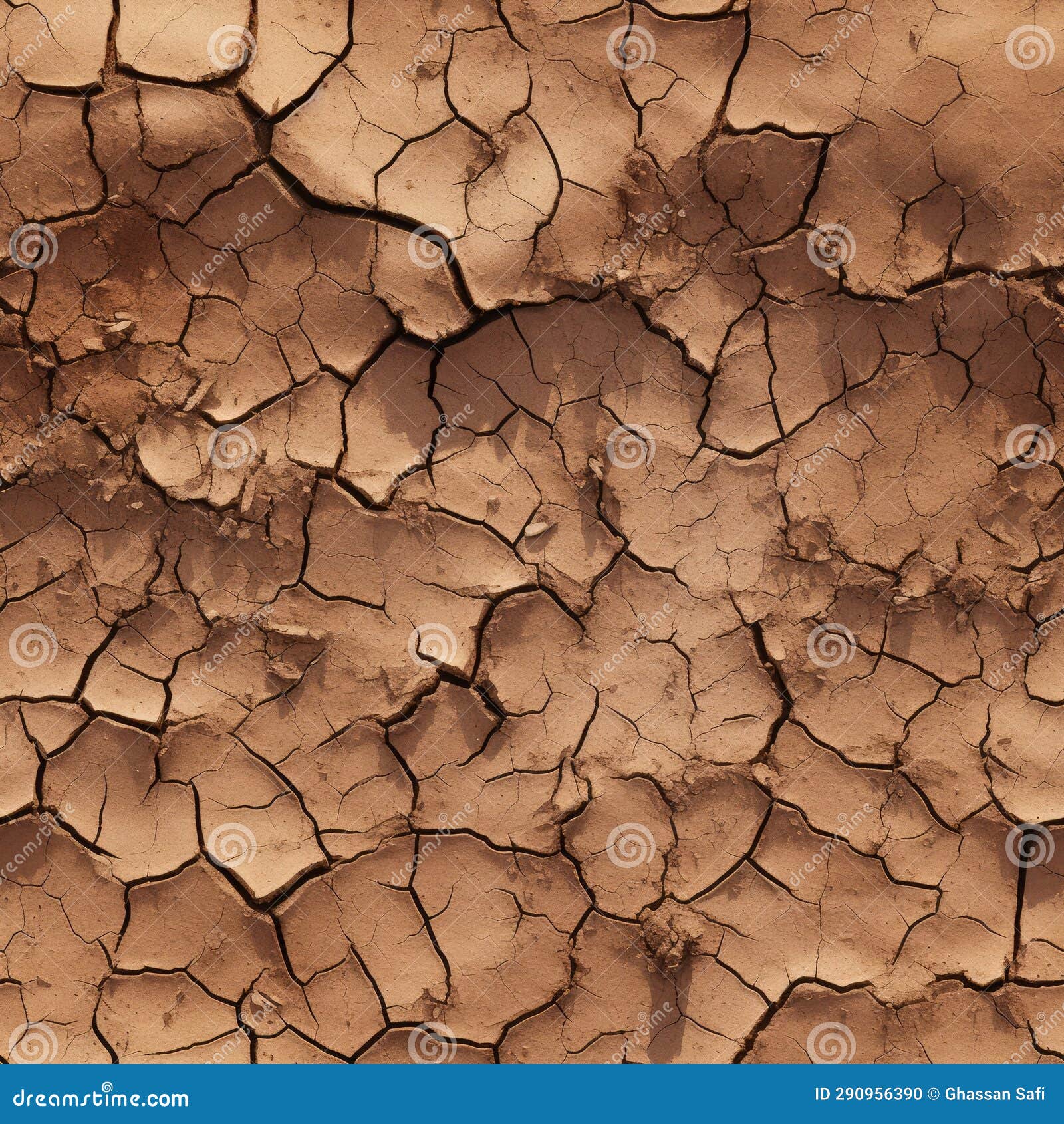 A Seamless Pattern of Dry Patch of Soil. Stock Illustration ...