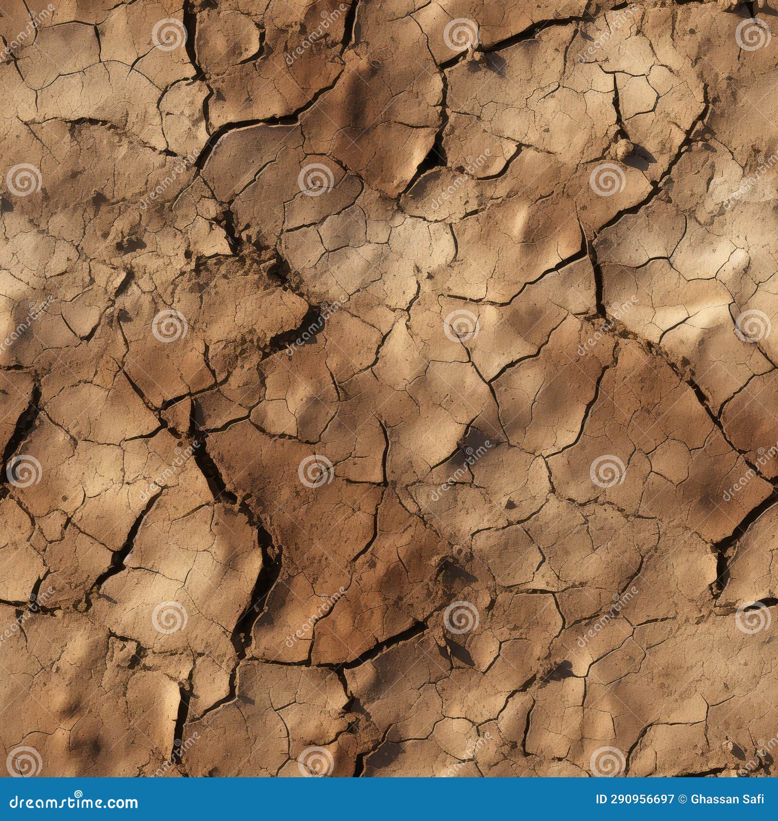 A Seamless Pattern of Dry Patch of Soil. Stock Illustration ...