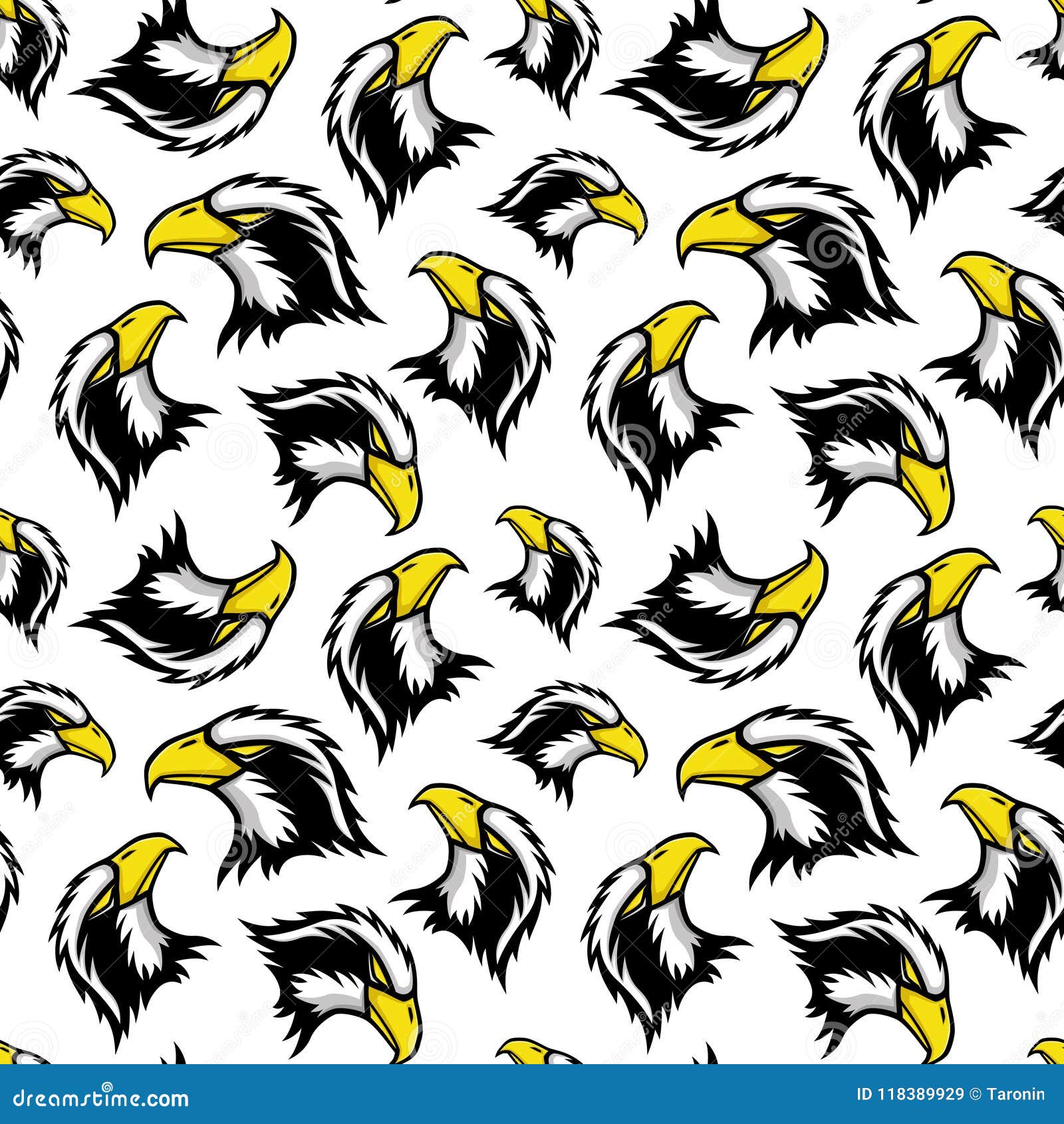Seamless Pattern with Eagle. Stock Vector - Illustration of print ...
