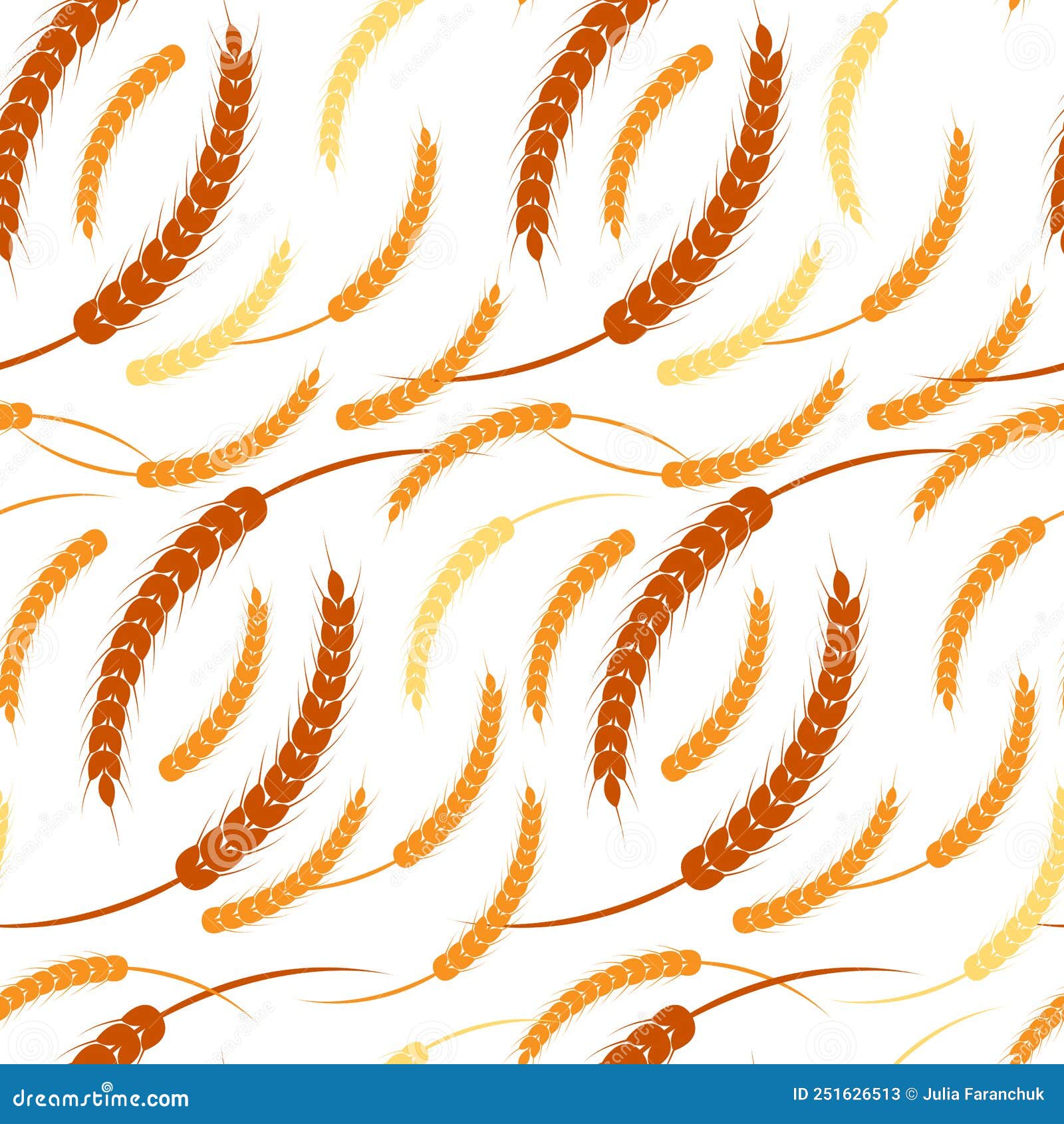Seamless Pattern Ears of Wheat on a Background Stock Image - Image of ...