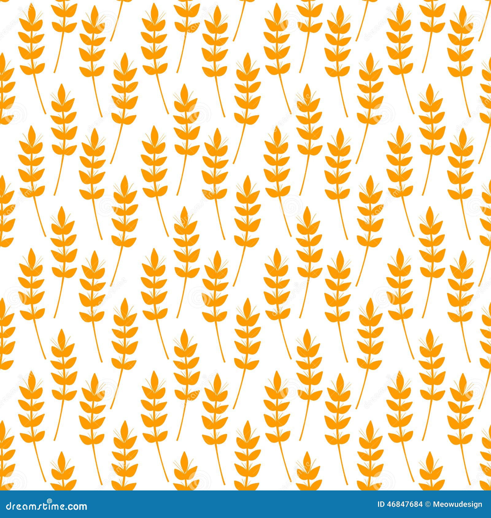 Seamless Pattern with Ears of Wheat Stock Vector - Illustration of ...