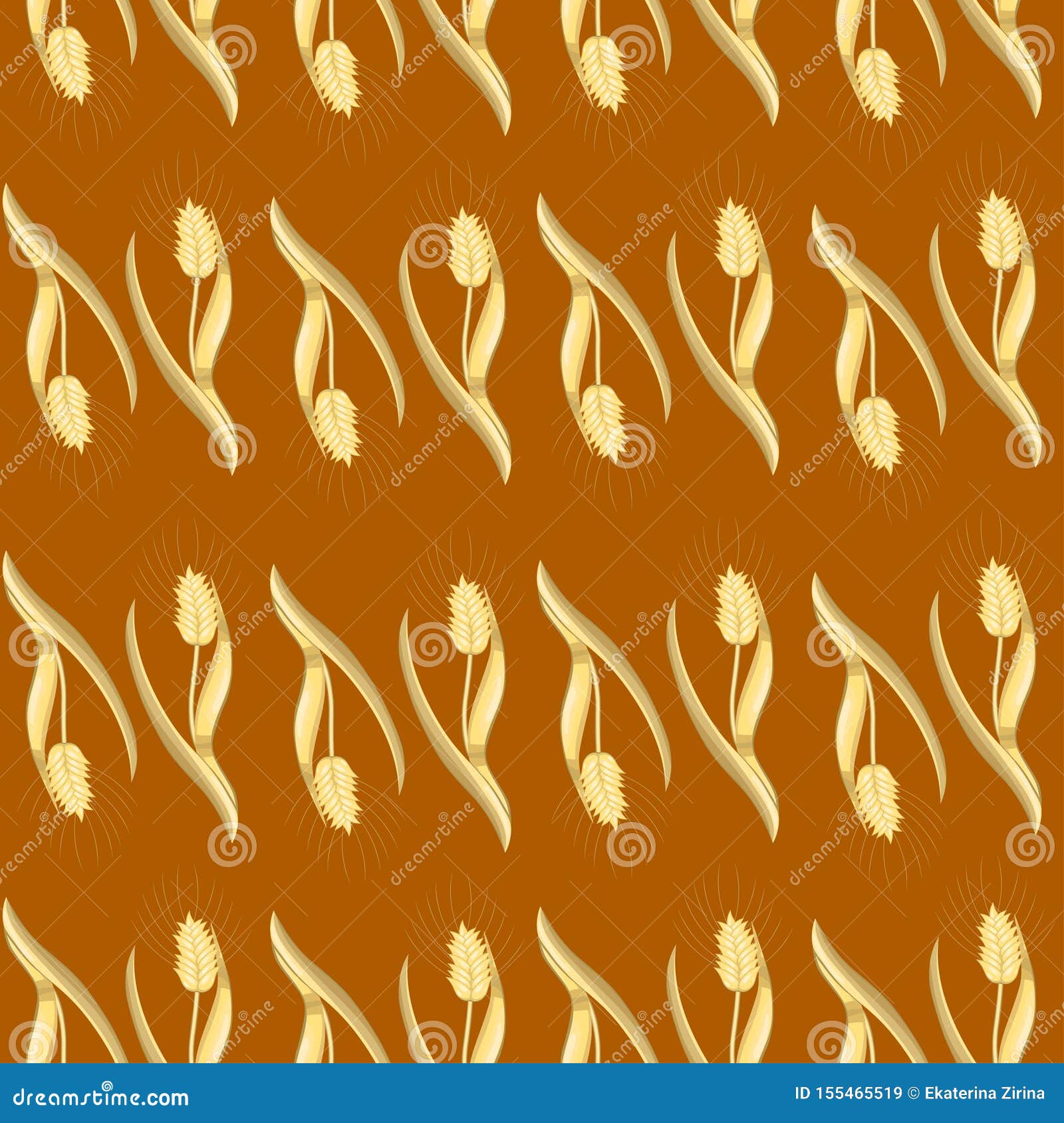 Seamless Pattern with Ears of Wheat. for Wrapping Paper and Fabric ...