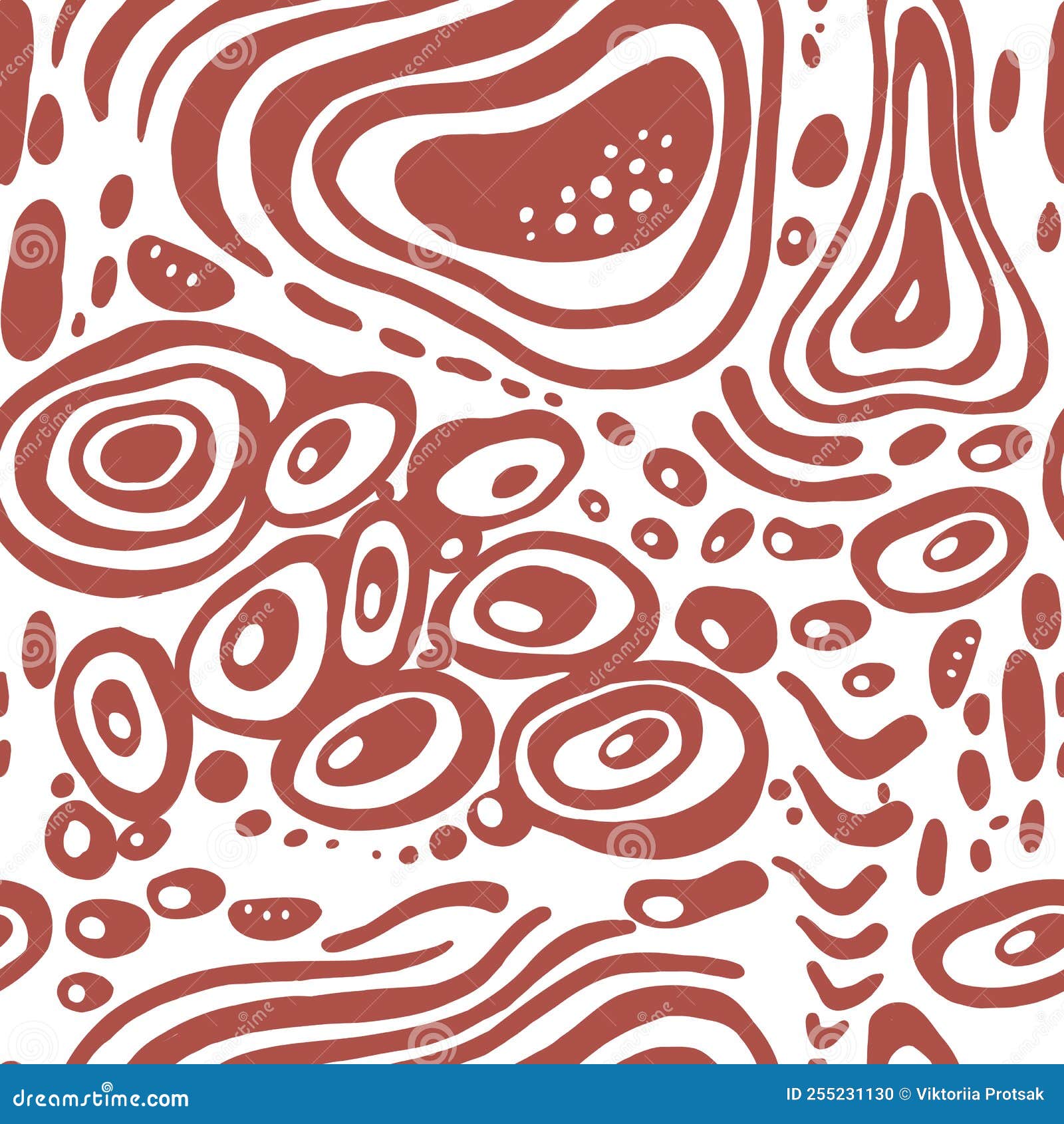 Seamless Pattern with Earthy Organic Shapes Stock Illustration ...
