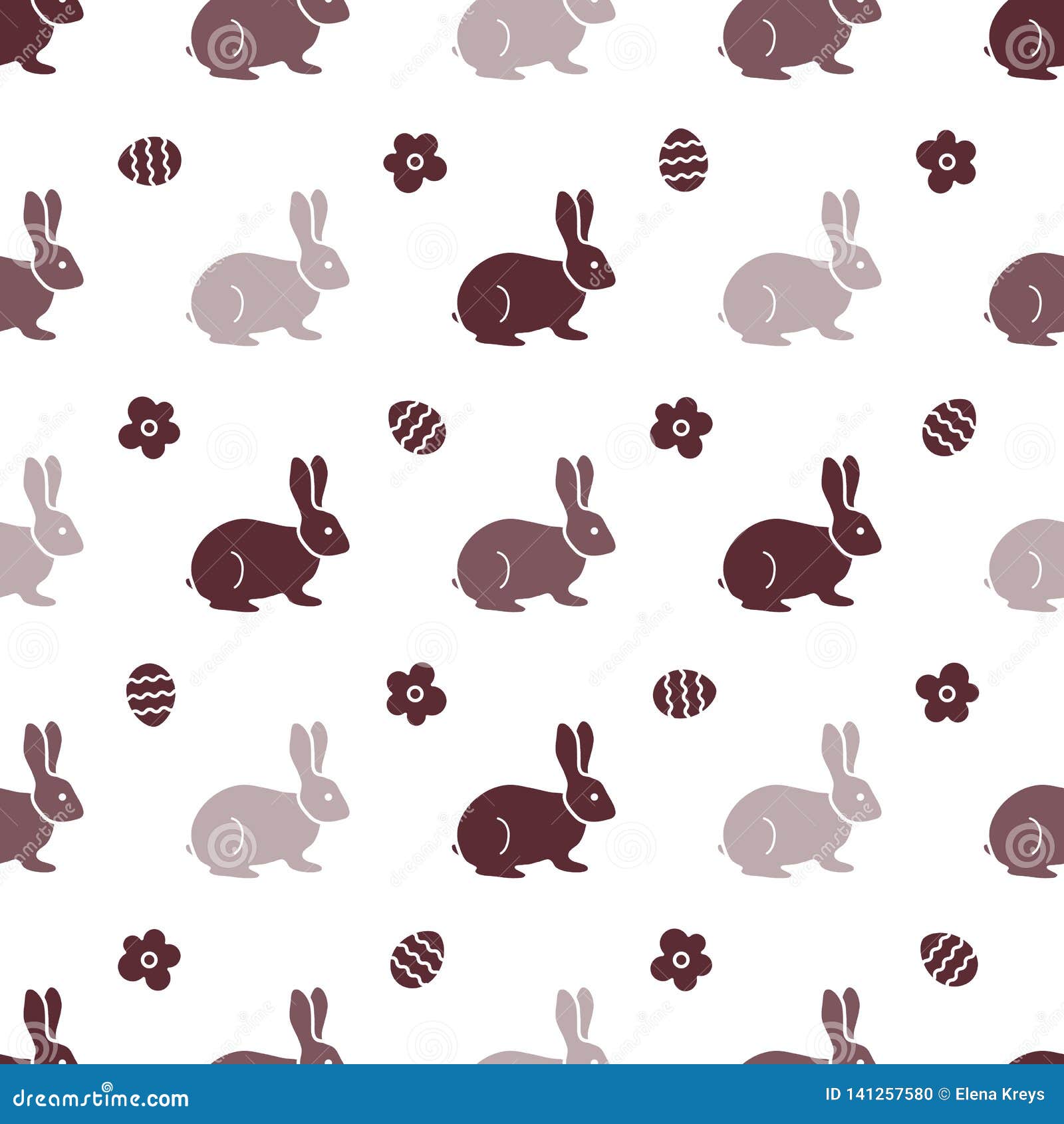 Seamless Pattern with Easter Bunny. Rabbits, Hares Stock Vector ...