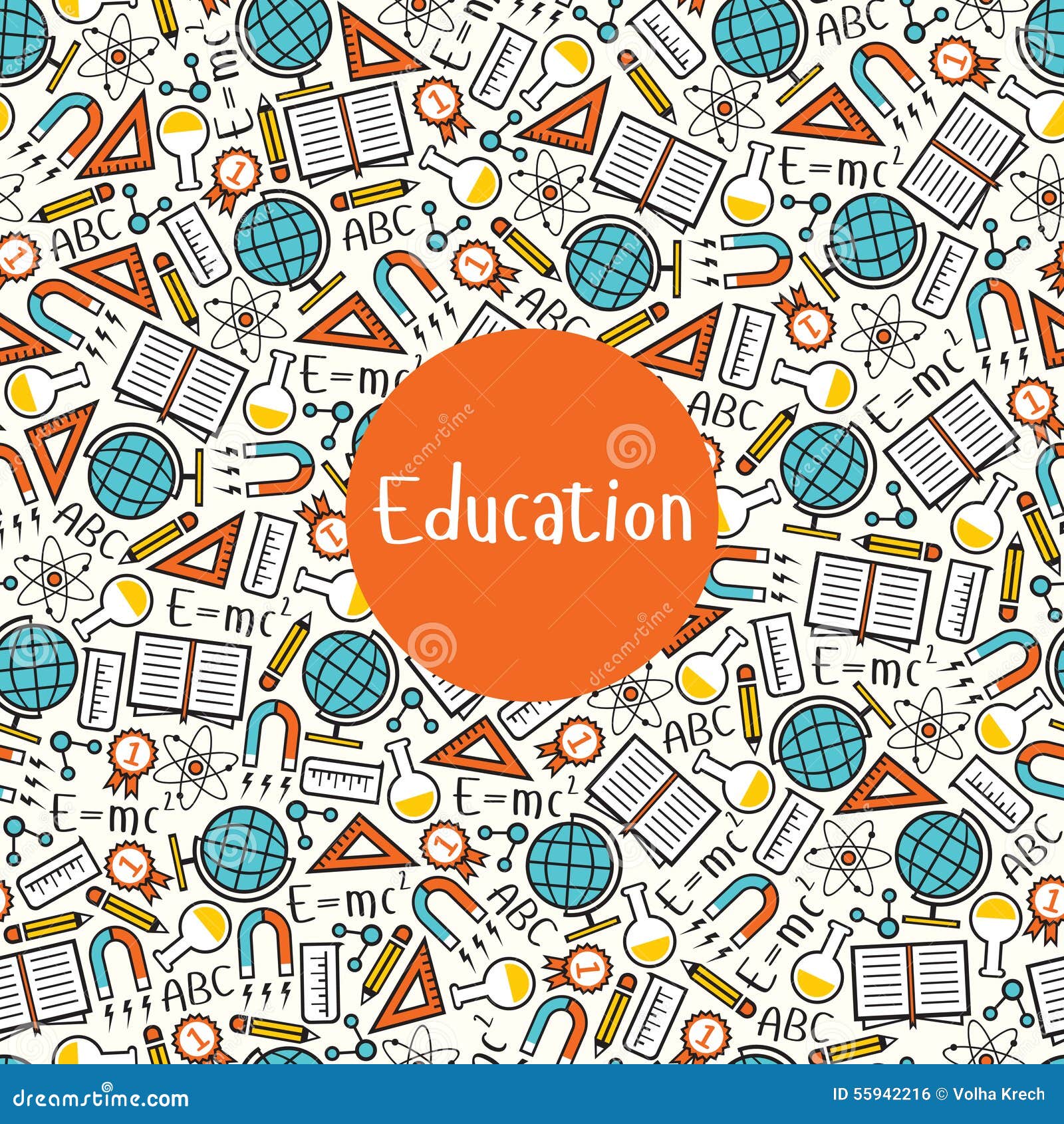 Seamless pattern Education stock vector. Illustration of prize - 55942216