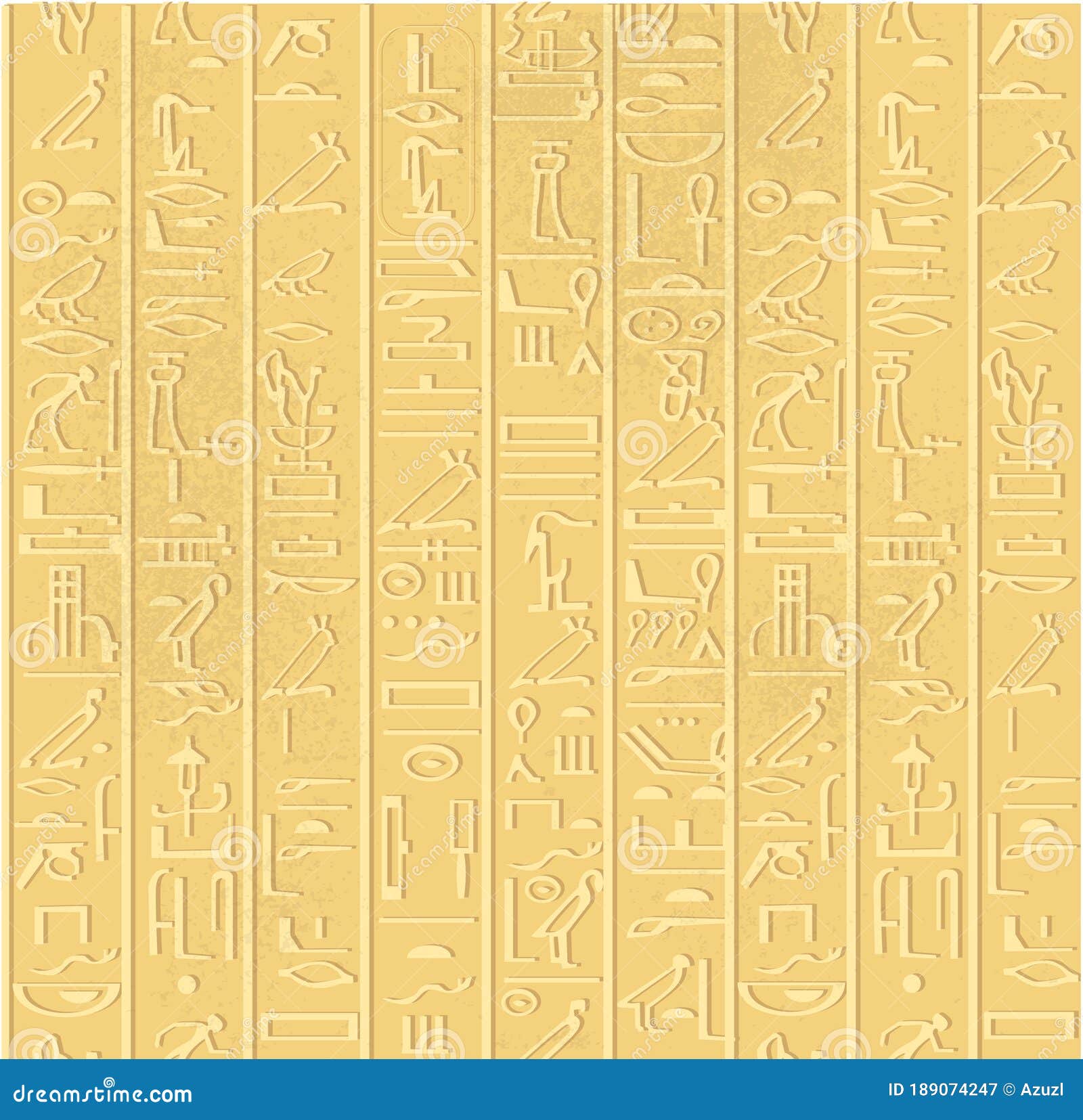 Seamless Pattern of Egyptian Hieroglyphics Stock Vector - Illustration ...