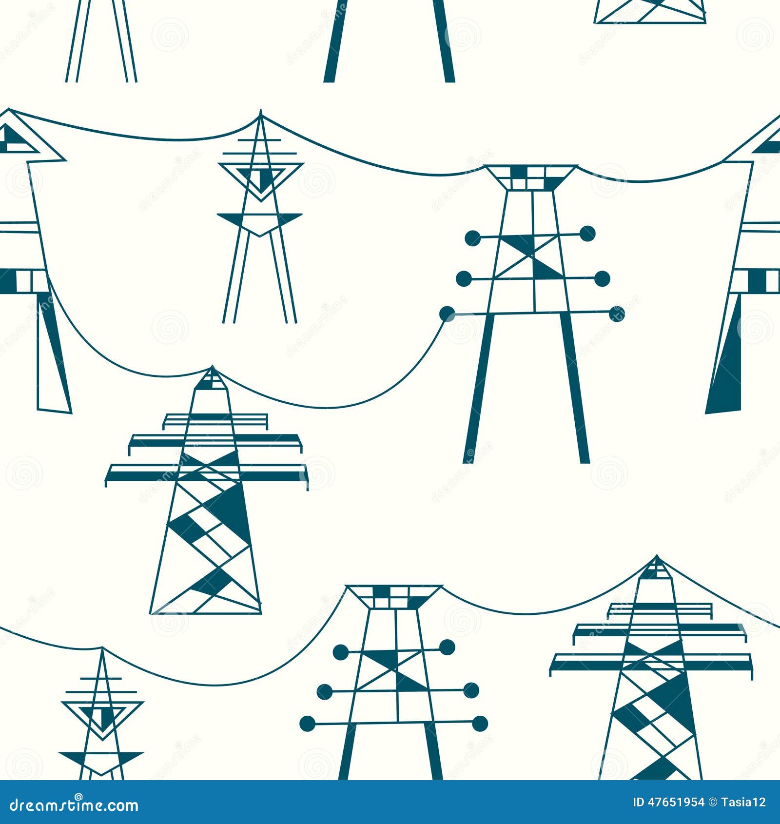 Seamless Pattern for Electricity Stock Vector - Illustration of icon ...
