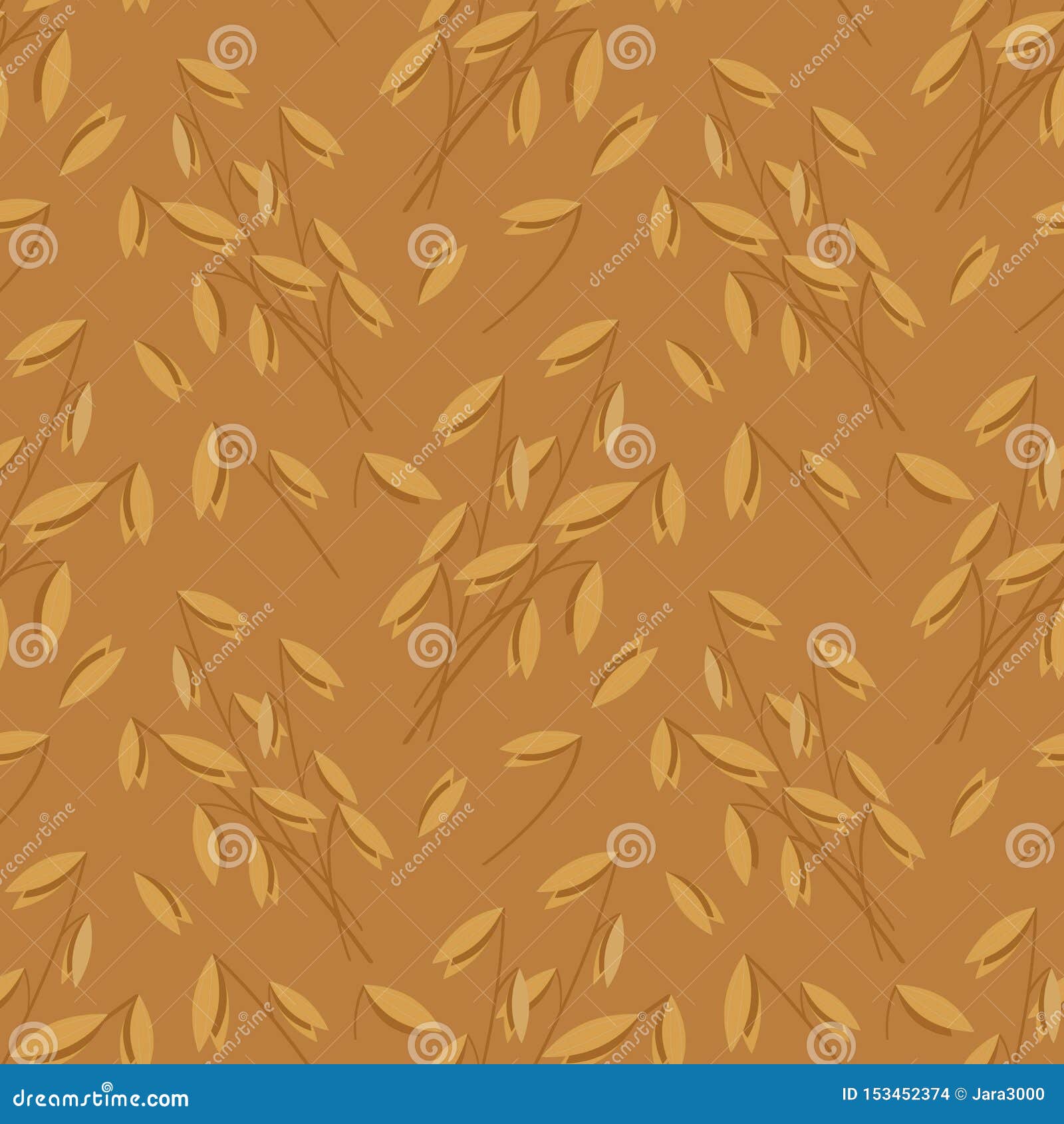 Seamless Pattern Element with Oats Stock Illustration - Illustration of ...