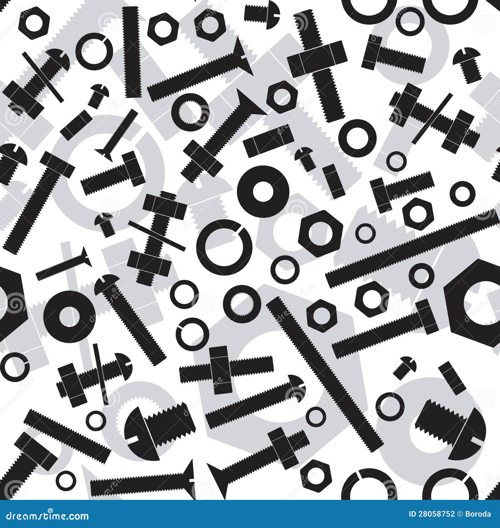 Seamless Pattern with Elements of Fixture Stock Vector - Illustration ...