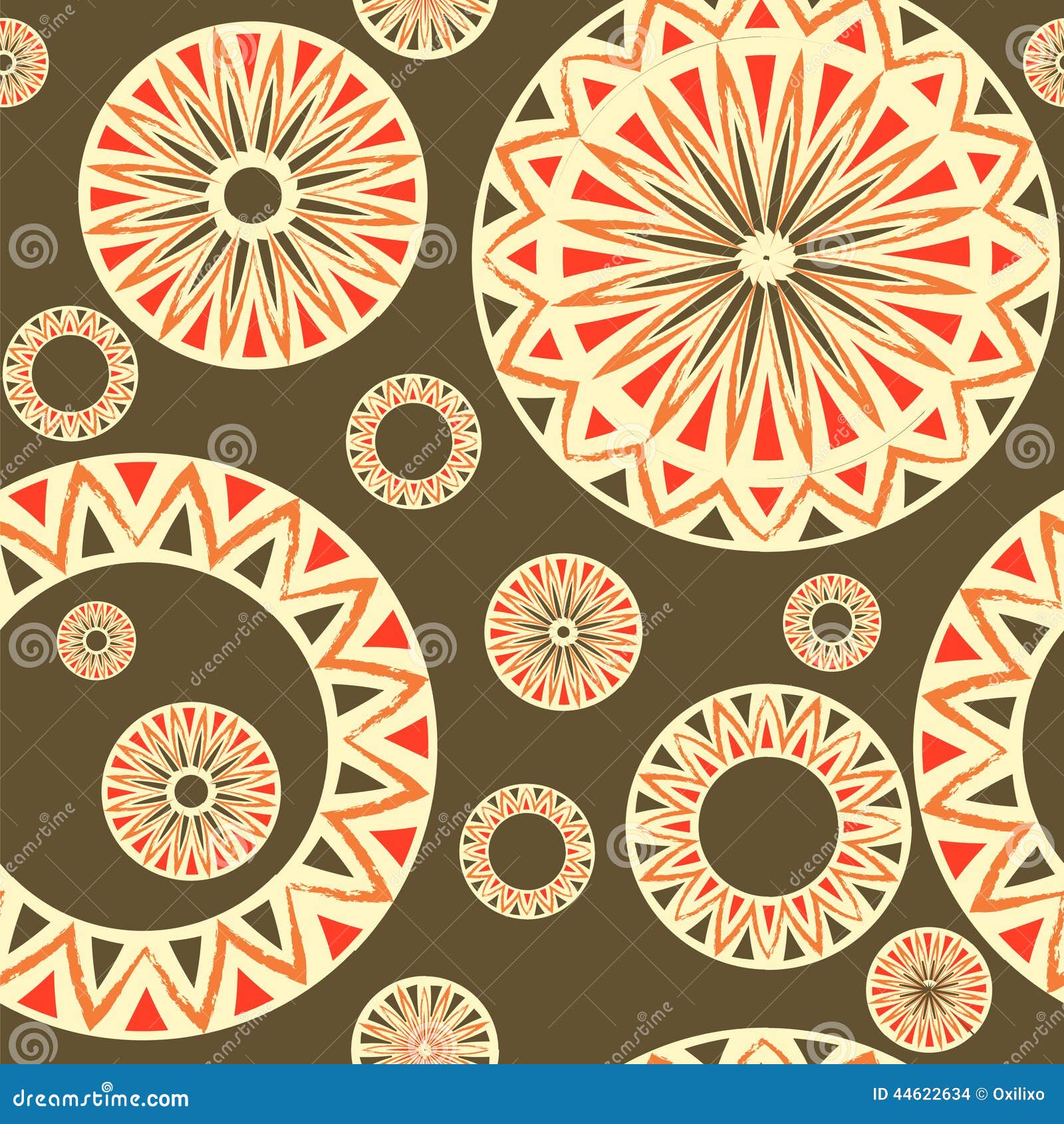 Seamless Pattern with Elements of Russian Ornaments Stock Vector ...