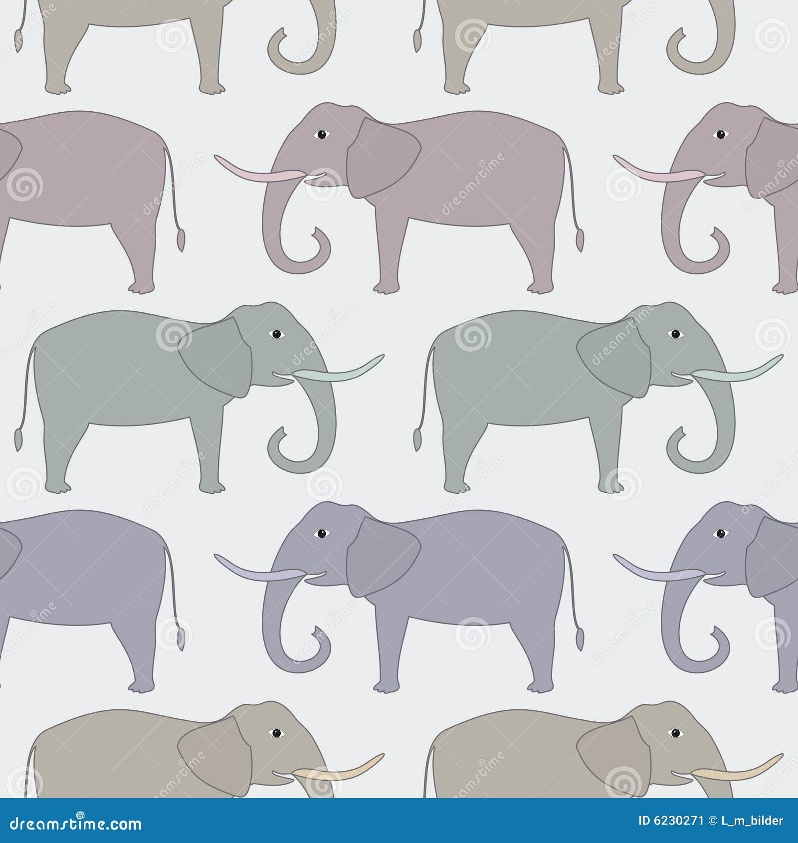 Seamless Pattern with Elephant Stock Vector - Illustration of chaos ...