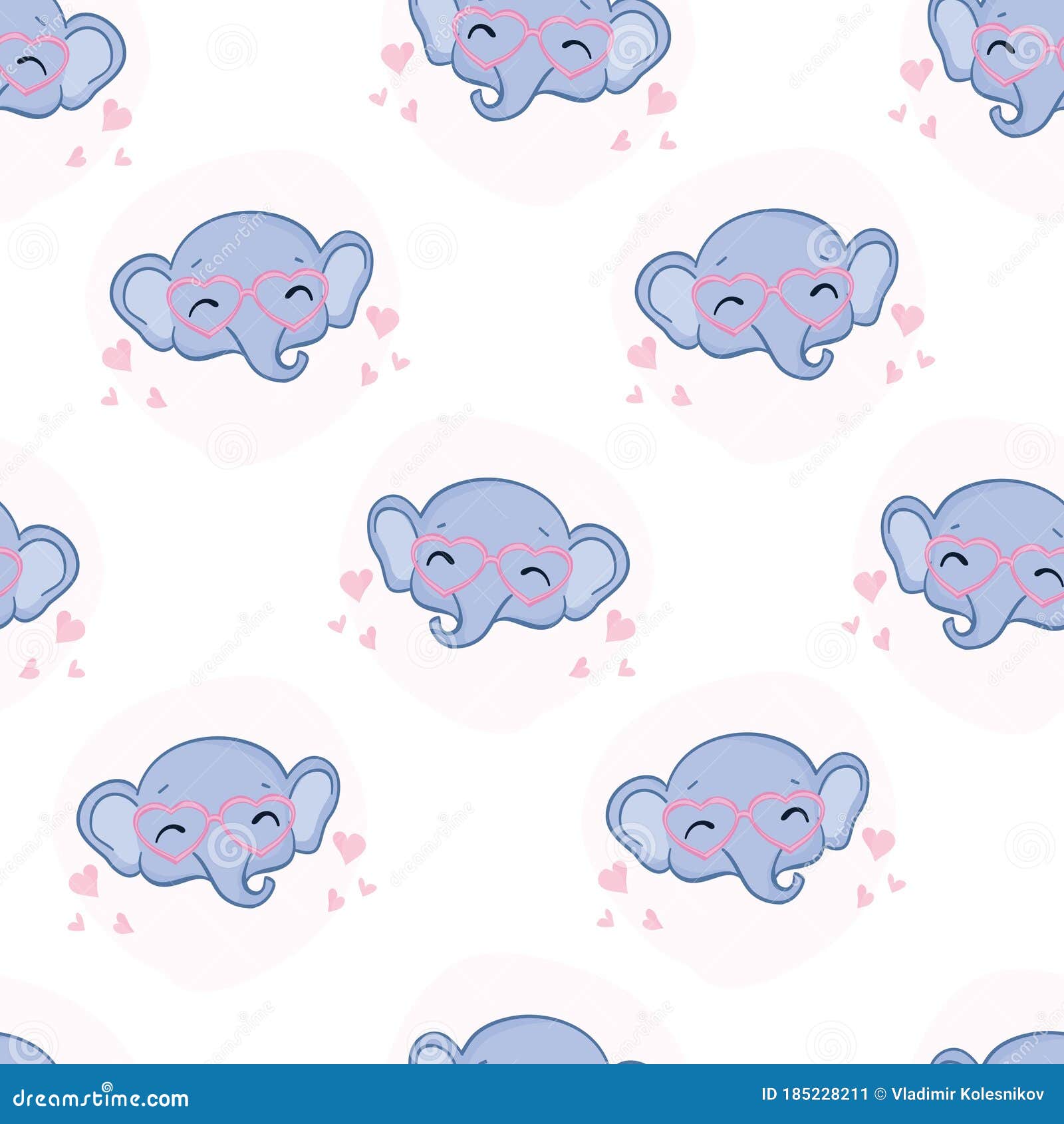 Seamless Pattern with Elephants. Animal Simple Pattern. Background of ...