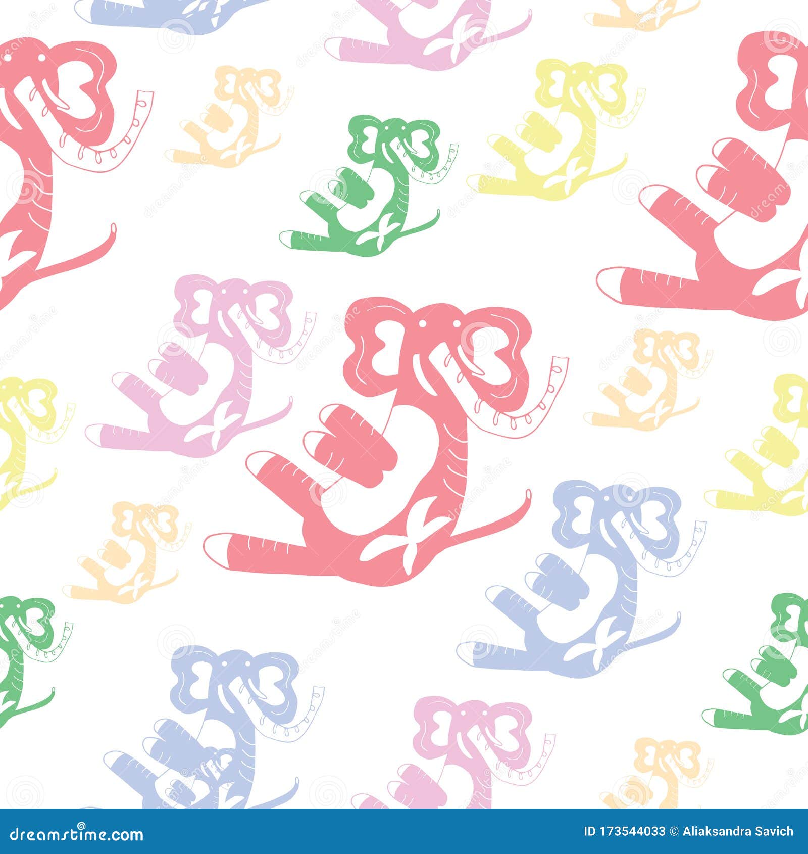 Set Of Elephants In Different Angles And Emotions In Cartoon Style ...