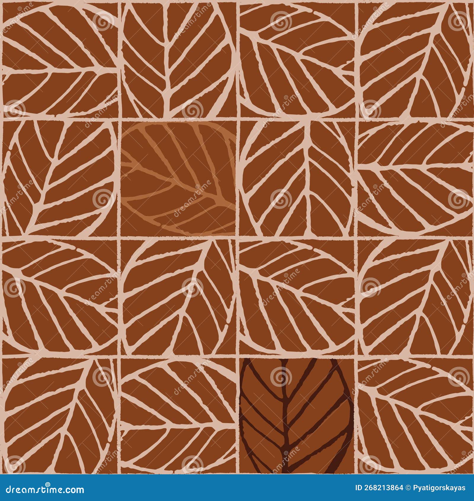 Seamless Pattern with Elm Tree Branches and Leaves for Surface Design ...