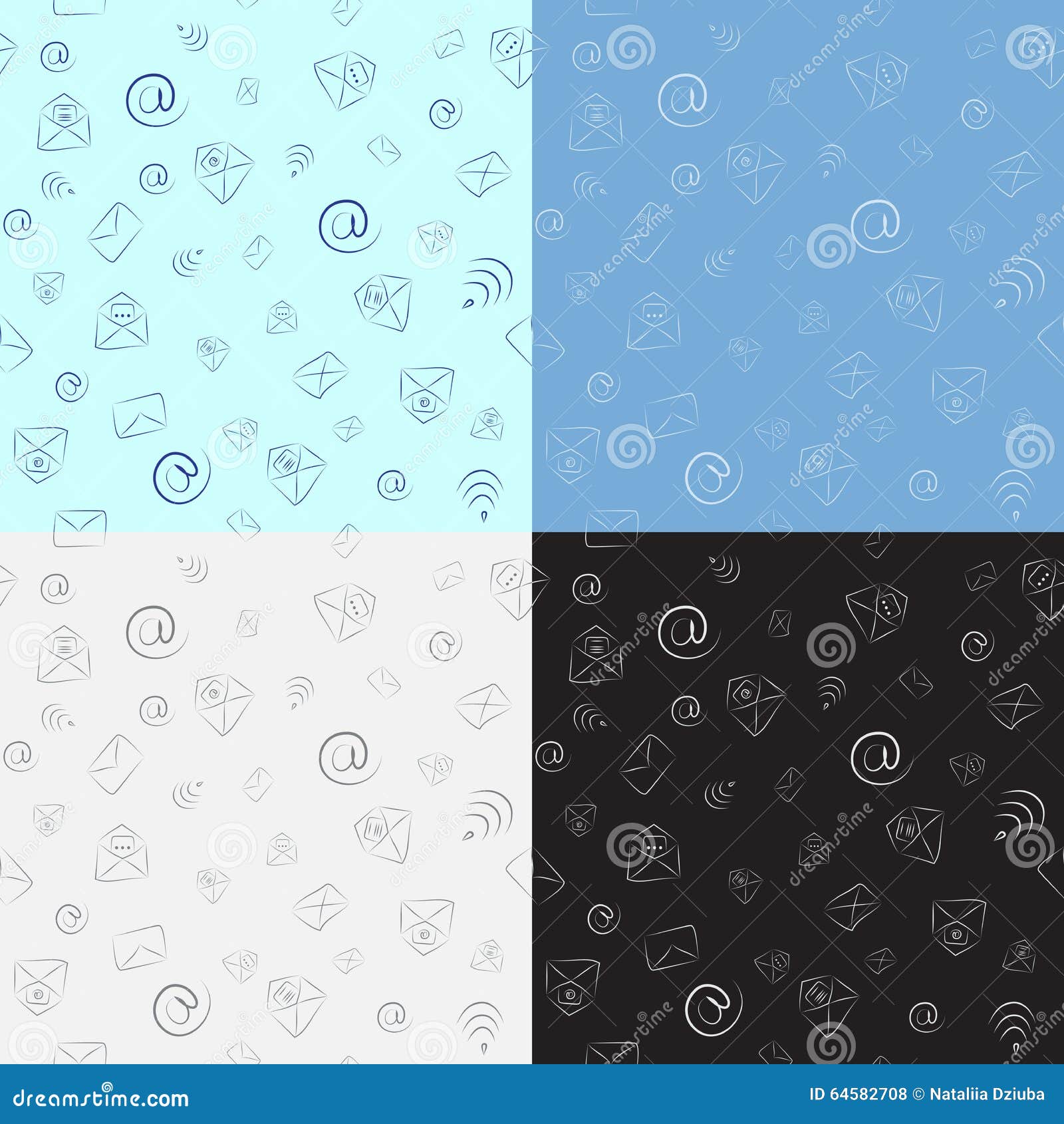 Seamless pattern emails stock illustration. Illustration of contact ...